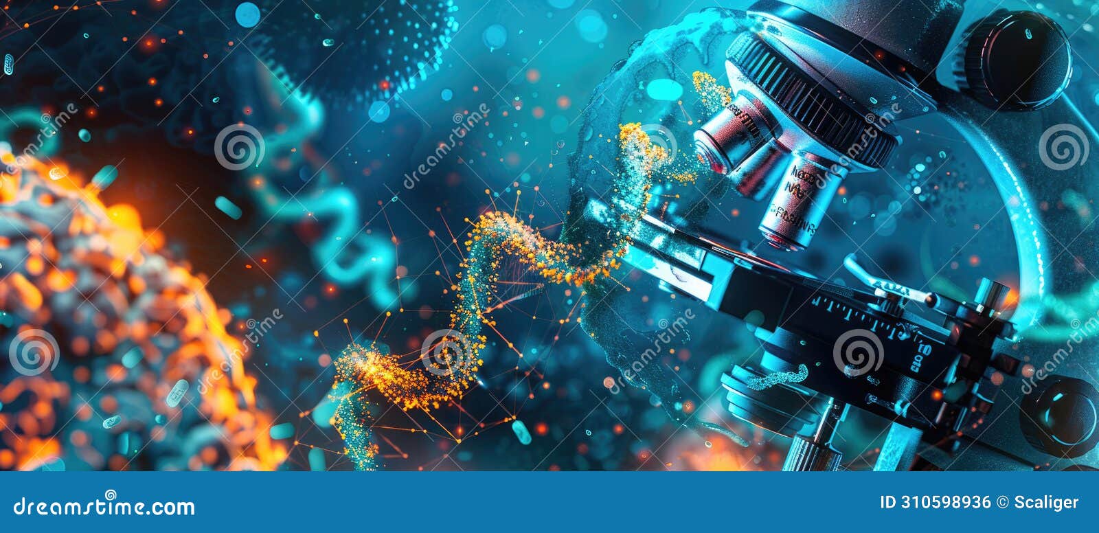 Microscope and Macro View of Organic Structure, Abstract Background for ...