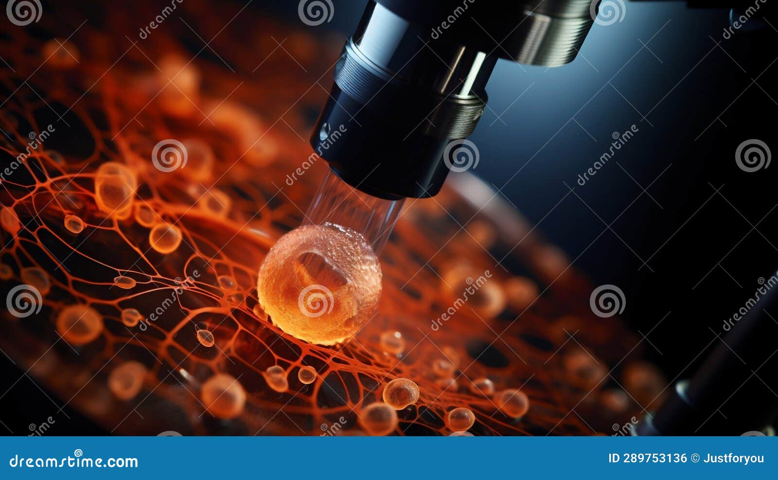 Microscope Macro View of Particles. Generative Ai Stock Illustration ...