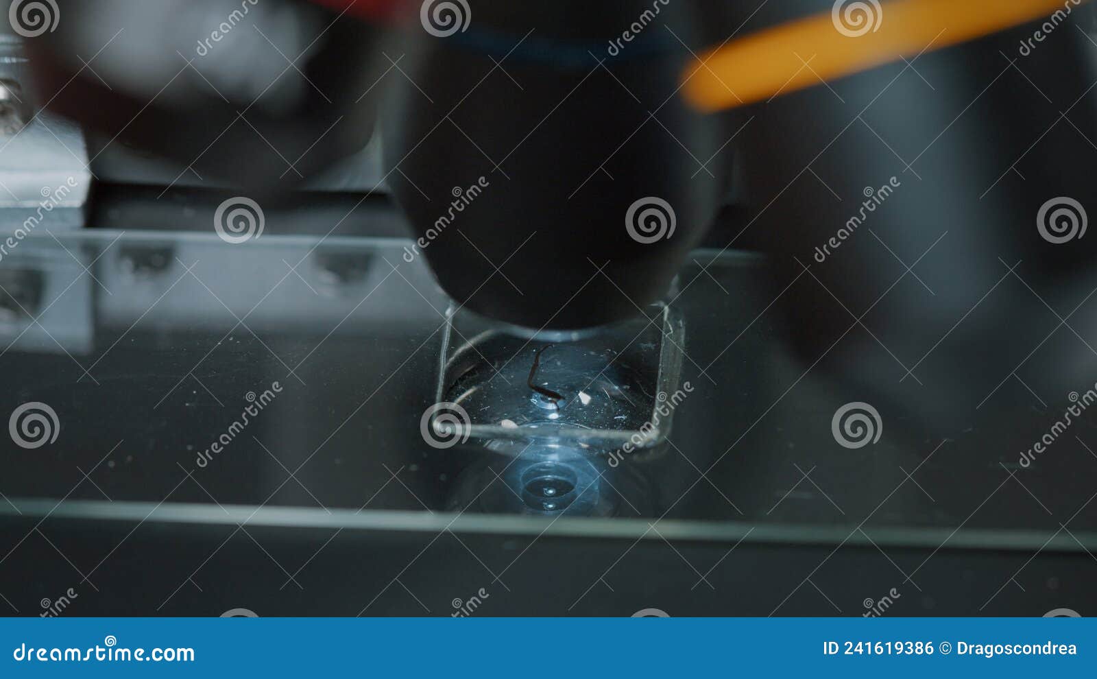 Microscope with Magnifying Glass and Optical Lens Used for Molecule ...