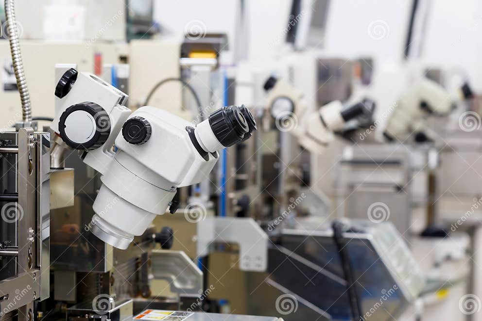 Microscope for Manufacturing Stock Image - Image of development ...