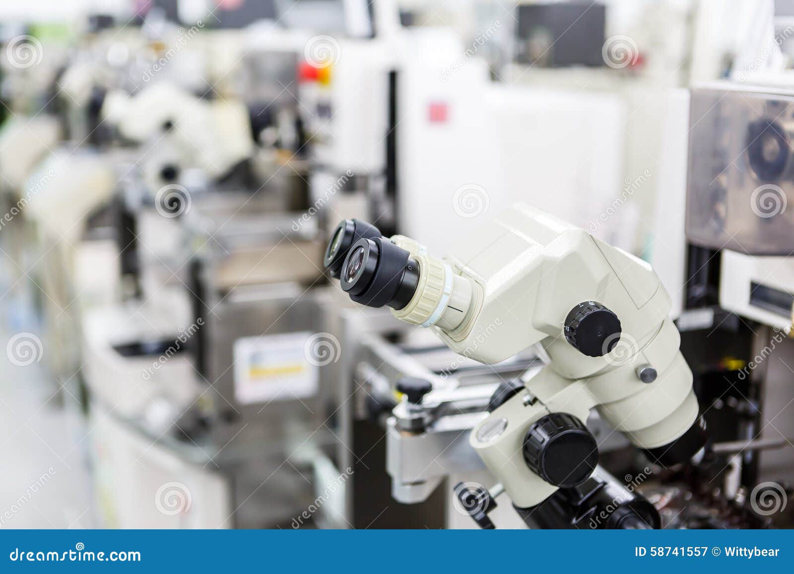 Microscope for Manufacturing Stock Image - Image of technology ...
