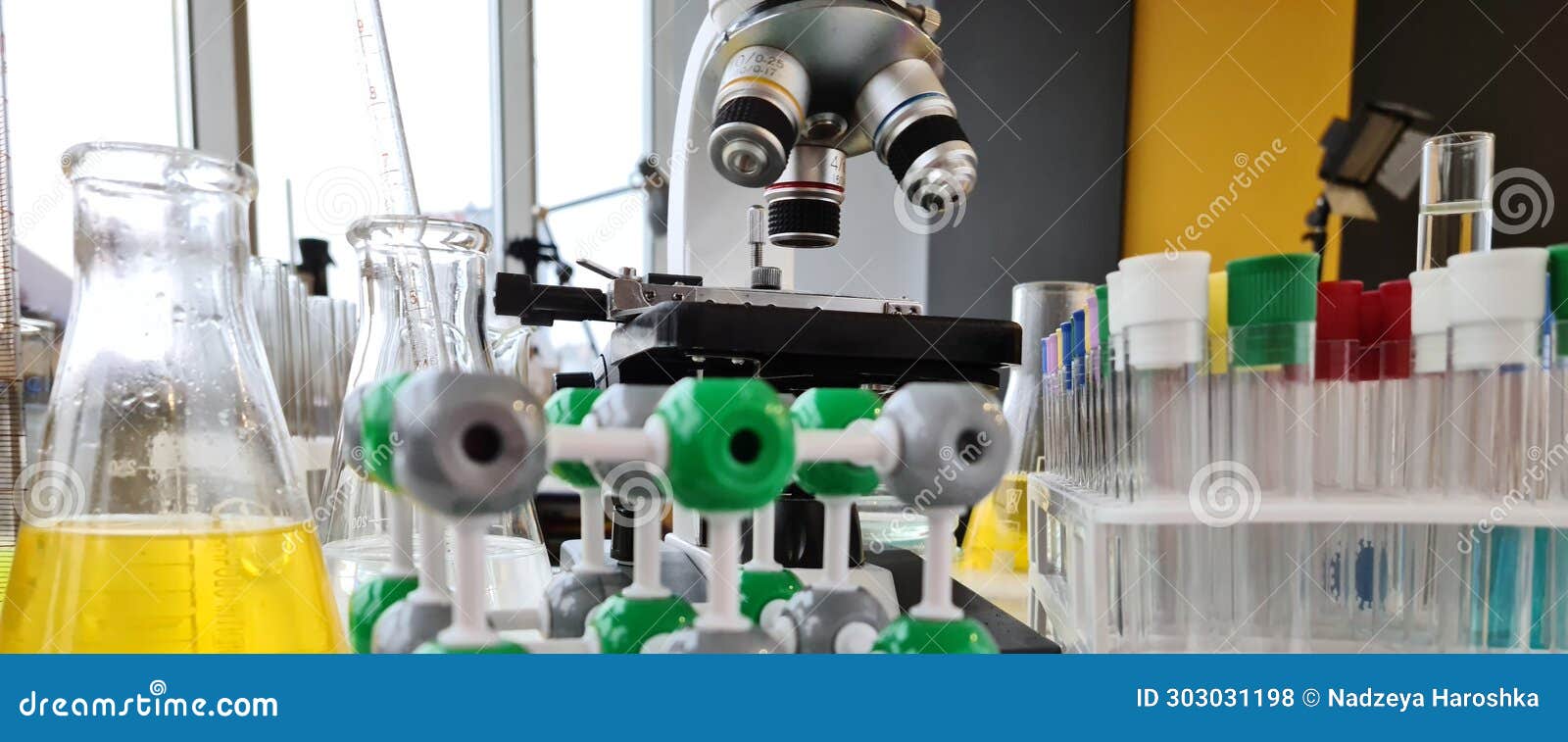 Many Test Tube Setup At Automatic Sample Concentrator Machine Device ...