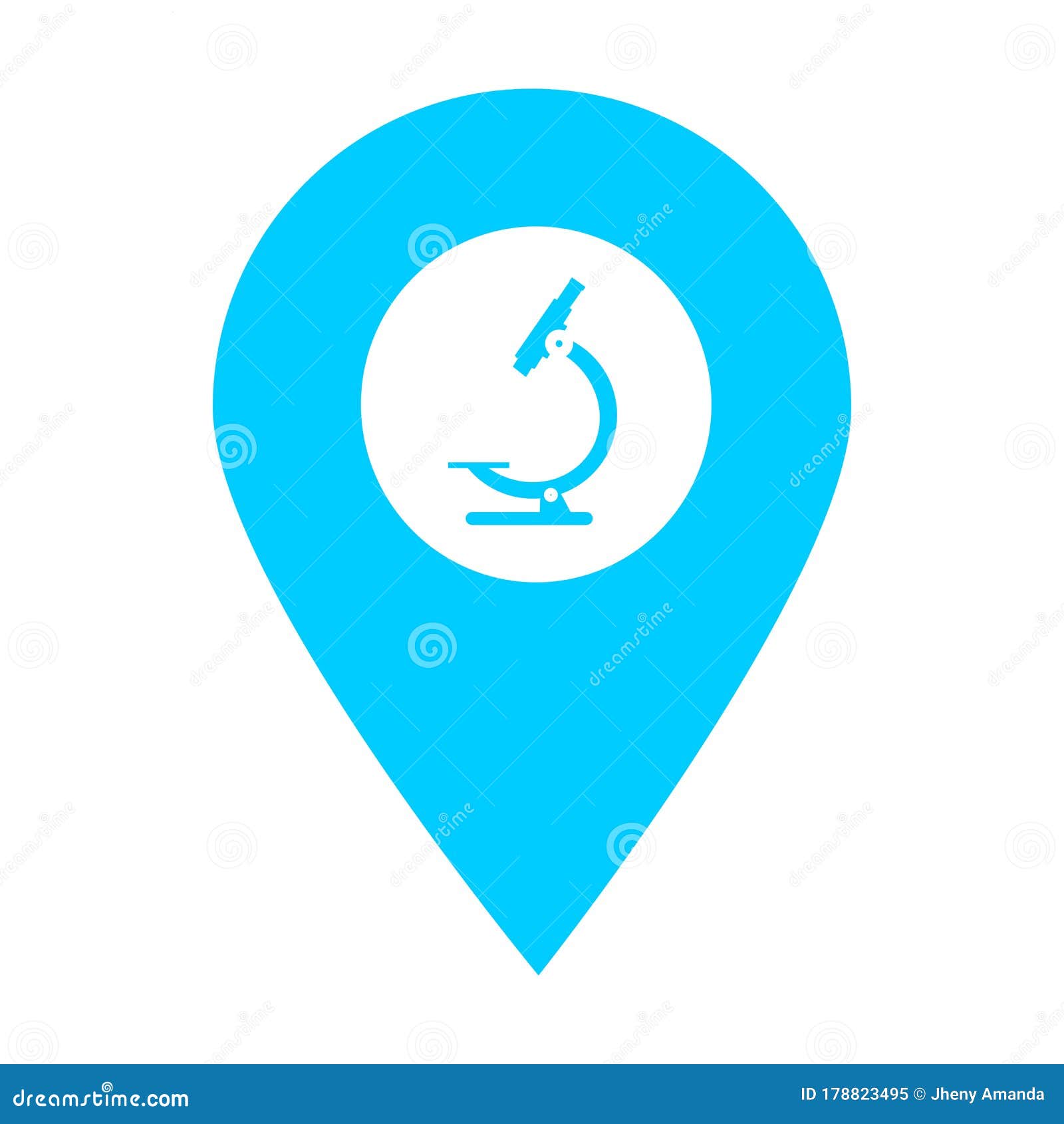 Microscope Map Pin Pointer Icon. Element of Map Point for Mobile Concept and Web Apps Stock ...