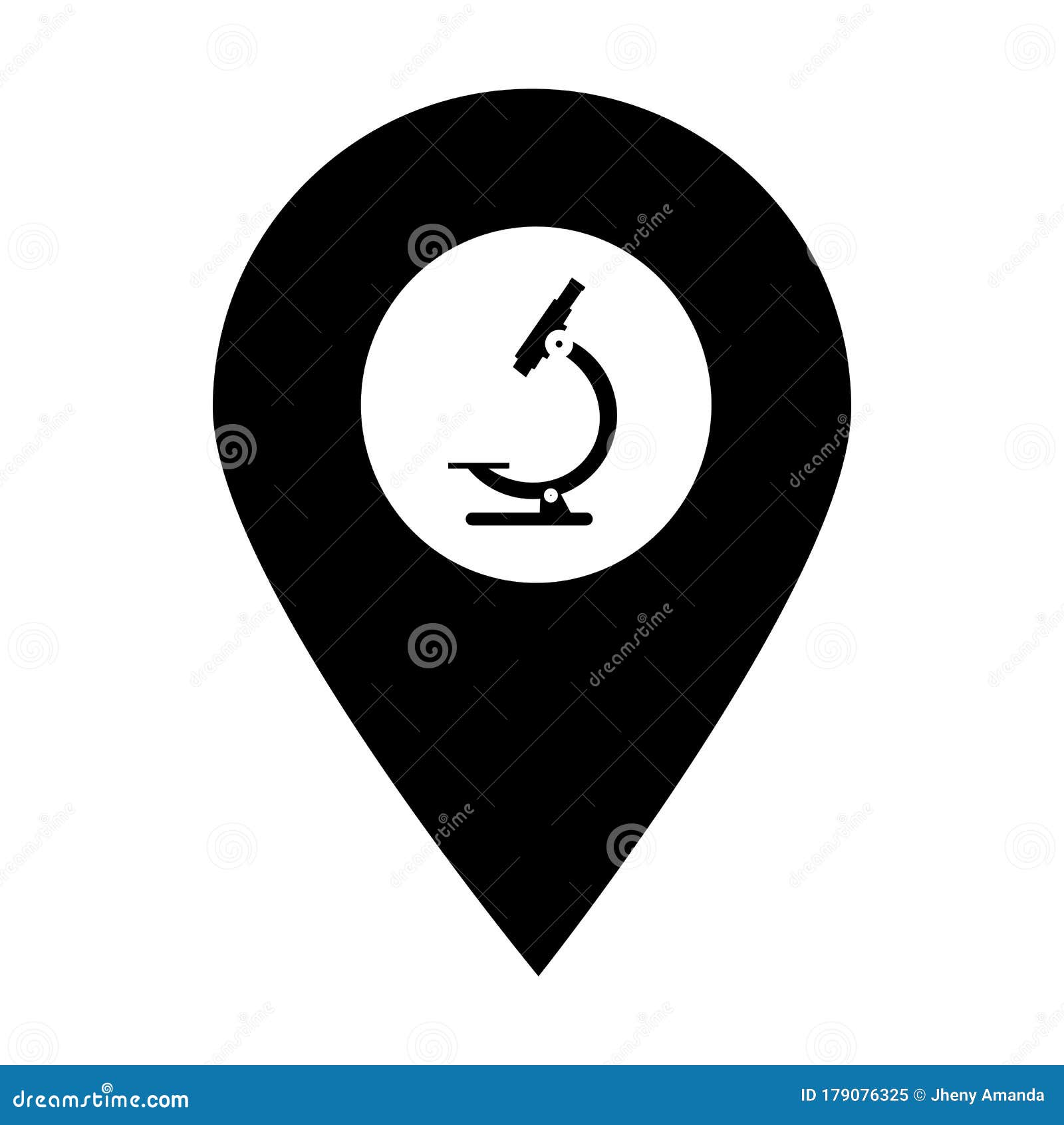 Microscope Map Pin Pointer Icon. Element of Map Point for Mobile Concept and Web Apps Stock ...