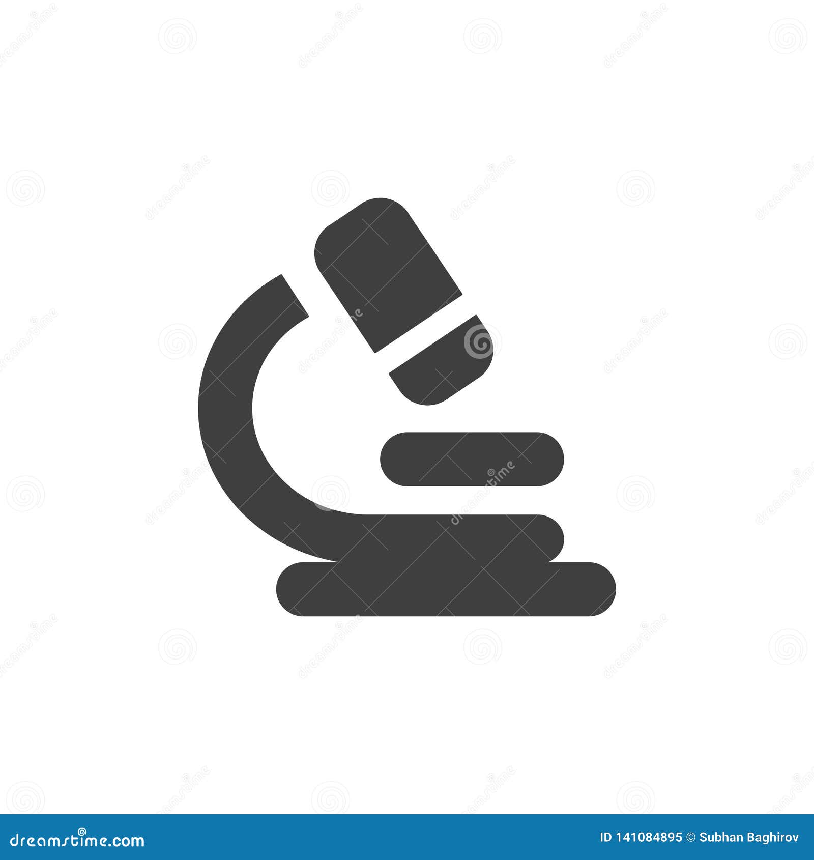 Microscope Medical Icon Sign Simple Flat Illustration Stock Vector ...