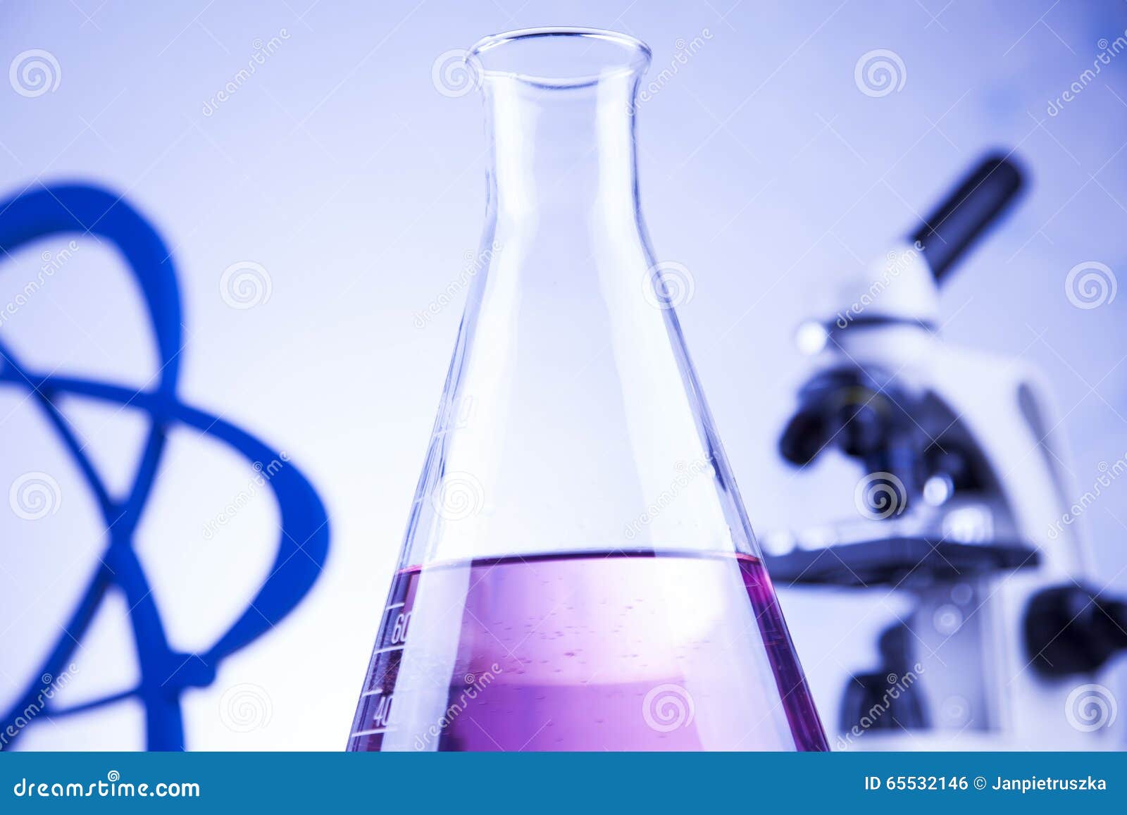 Microscope in Medical Laboratory Glassware Stock Photo - Image of ...