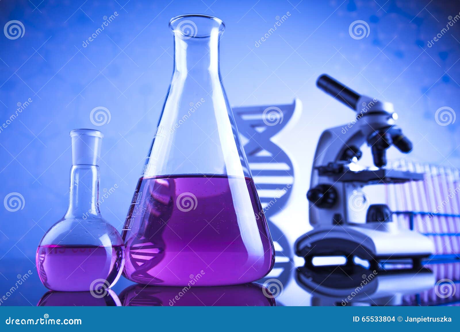 Microscope in Medical Laboratory, Research and Experiment Stock Photo ...