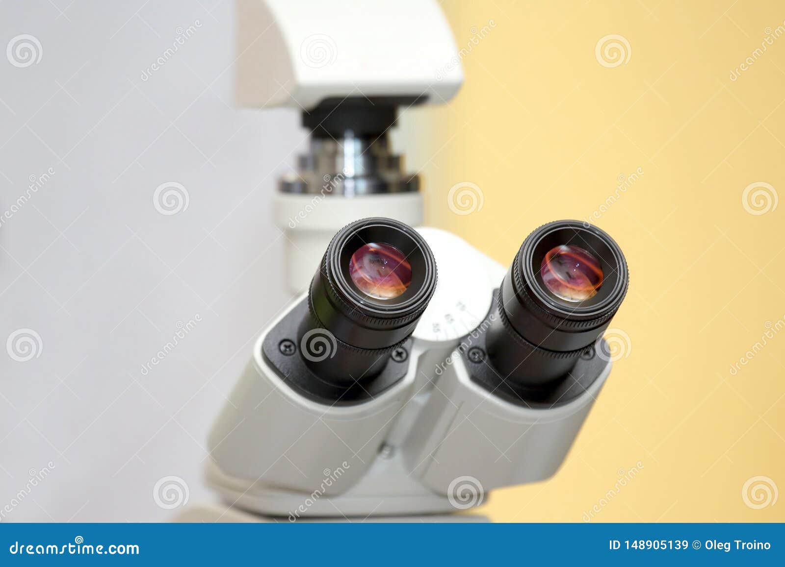 Microscope for Medical Research Closeup. Research in Pharmacology and ...