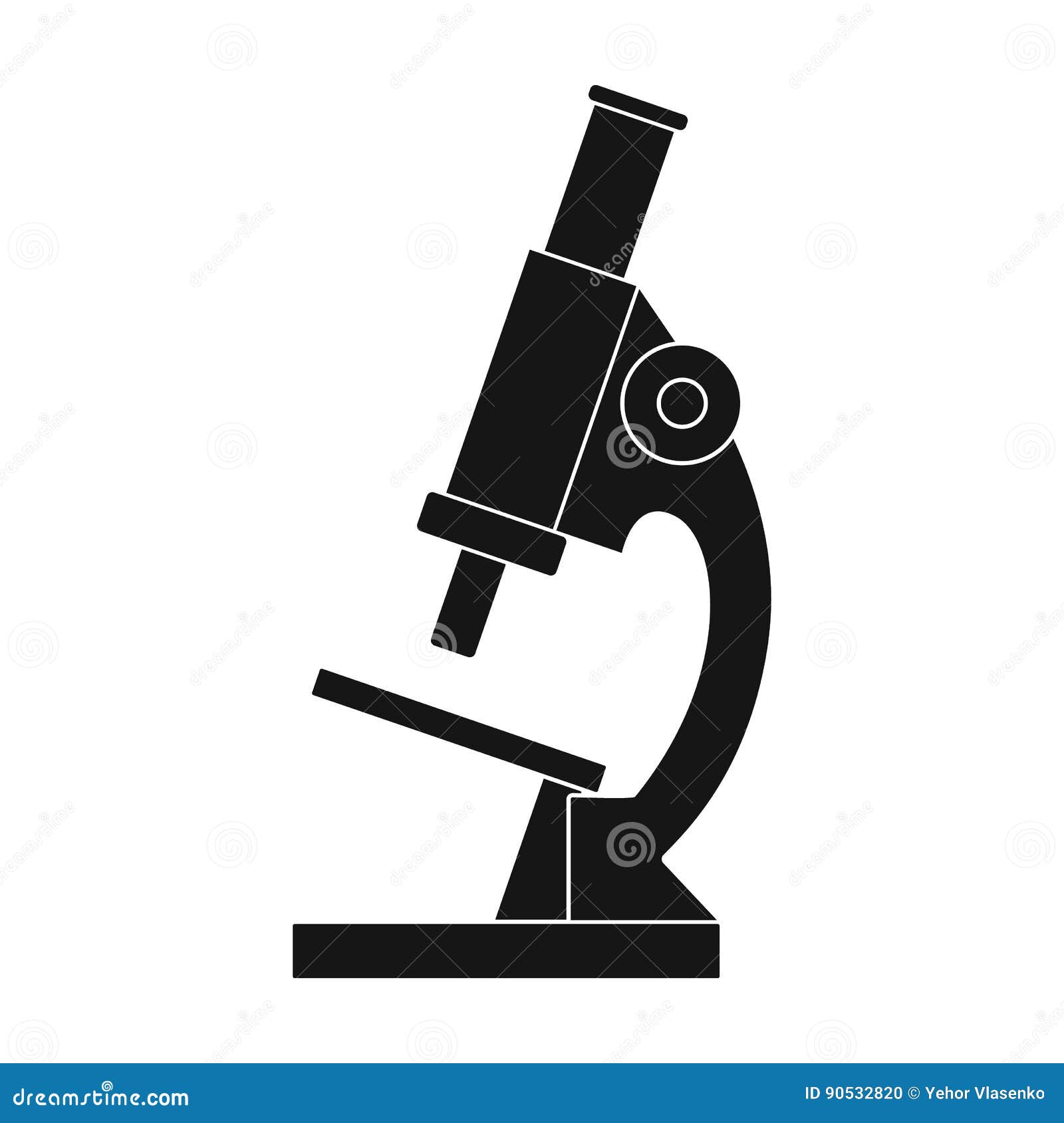 Microscope.Medicine Single Icon in Black Style Vector Symbol Stock ...