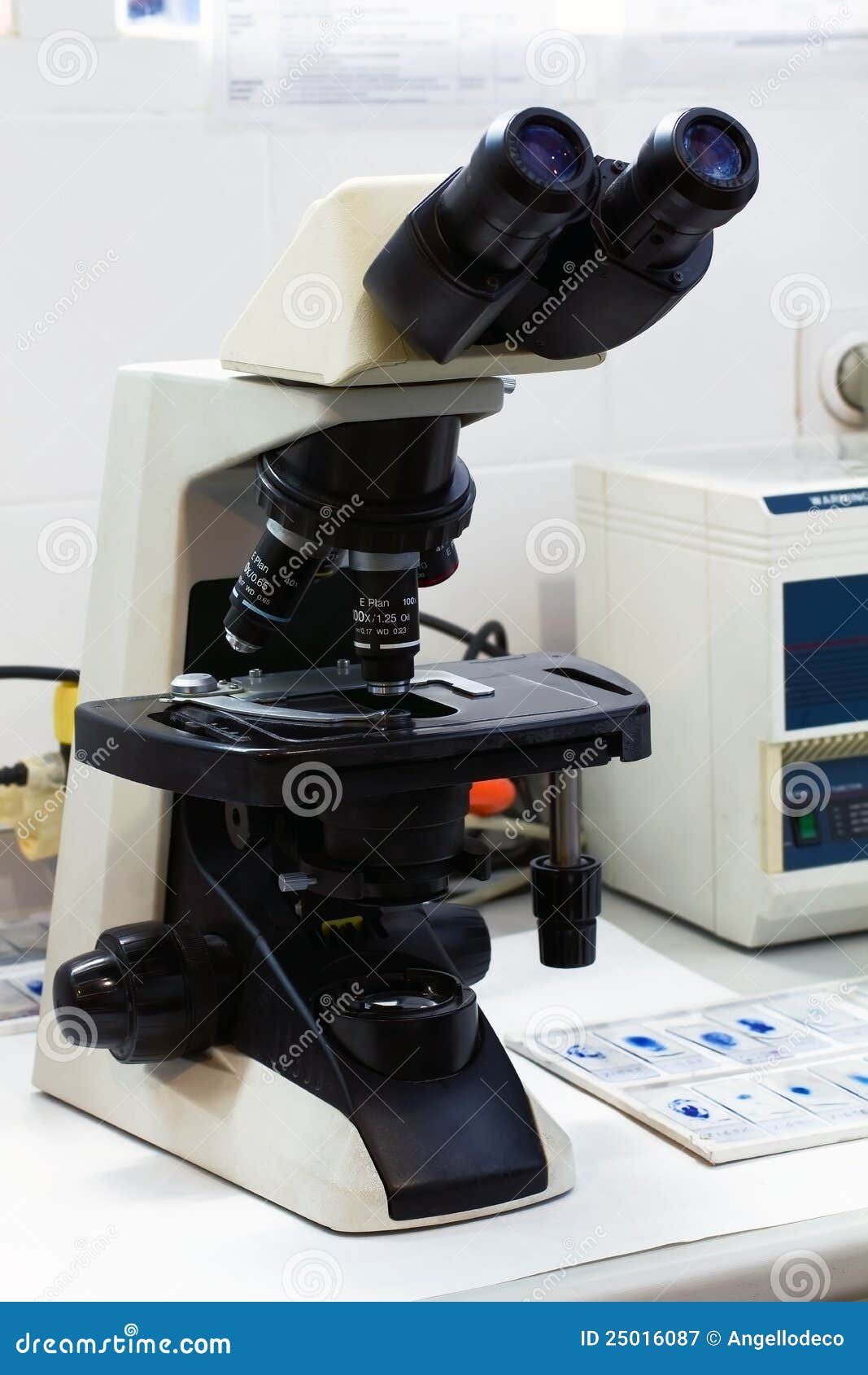 Microscope in Microbiology Lab Stock Image - Image of chemistry ...