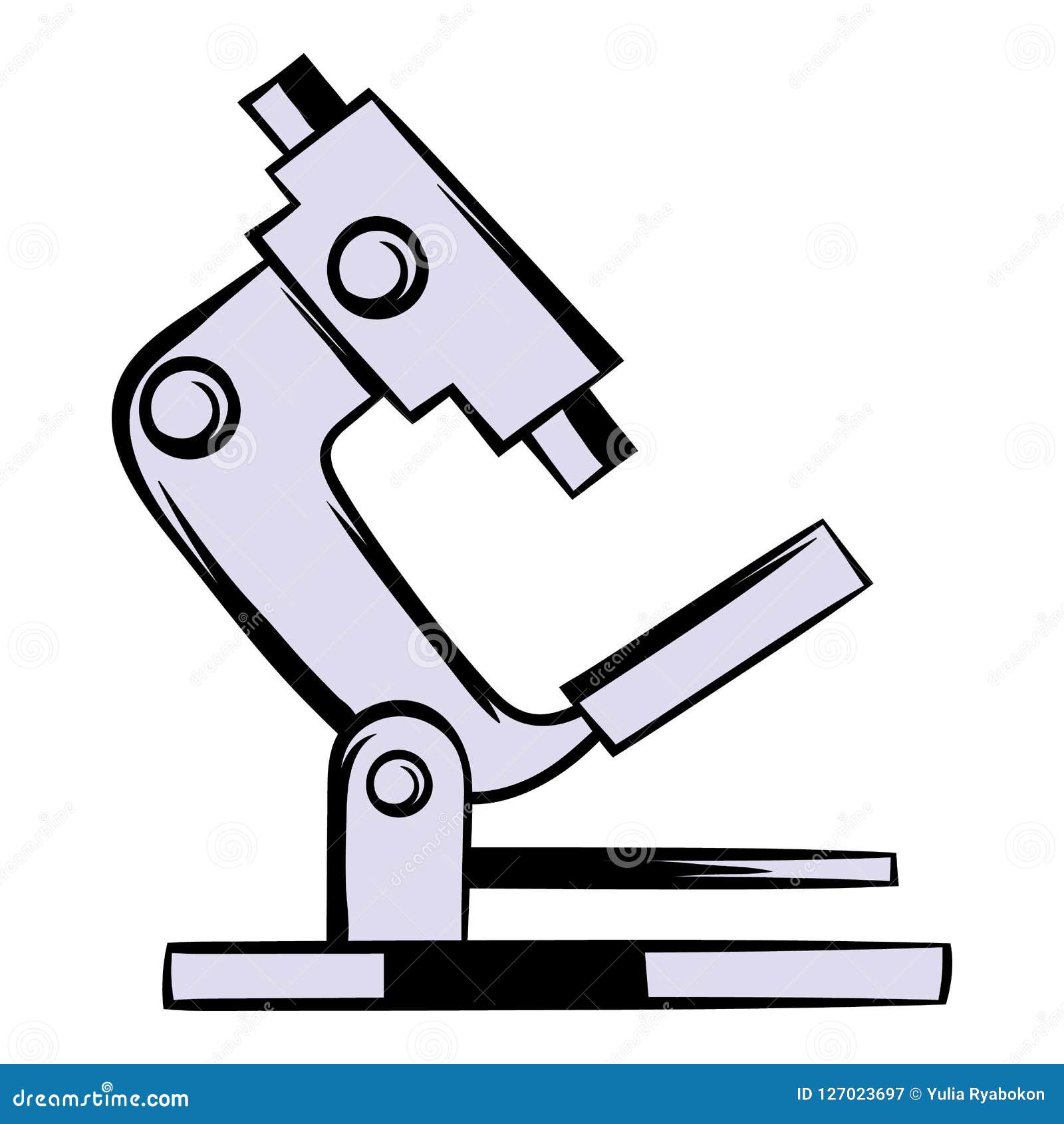 Microscope icon cartoon stock illustration. Illustration of microscope ...