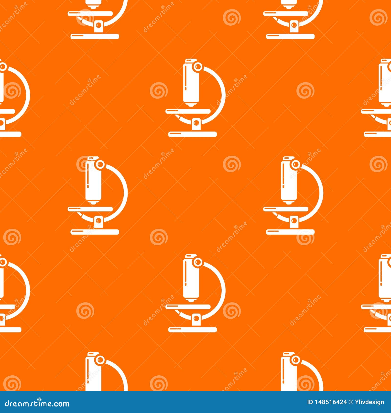 Microscope Modern Pattern Vector Orange Stock Vector - Illustration of ...