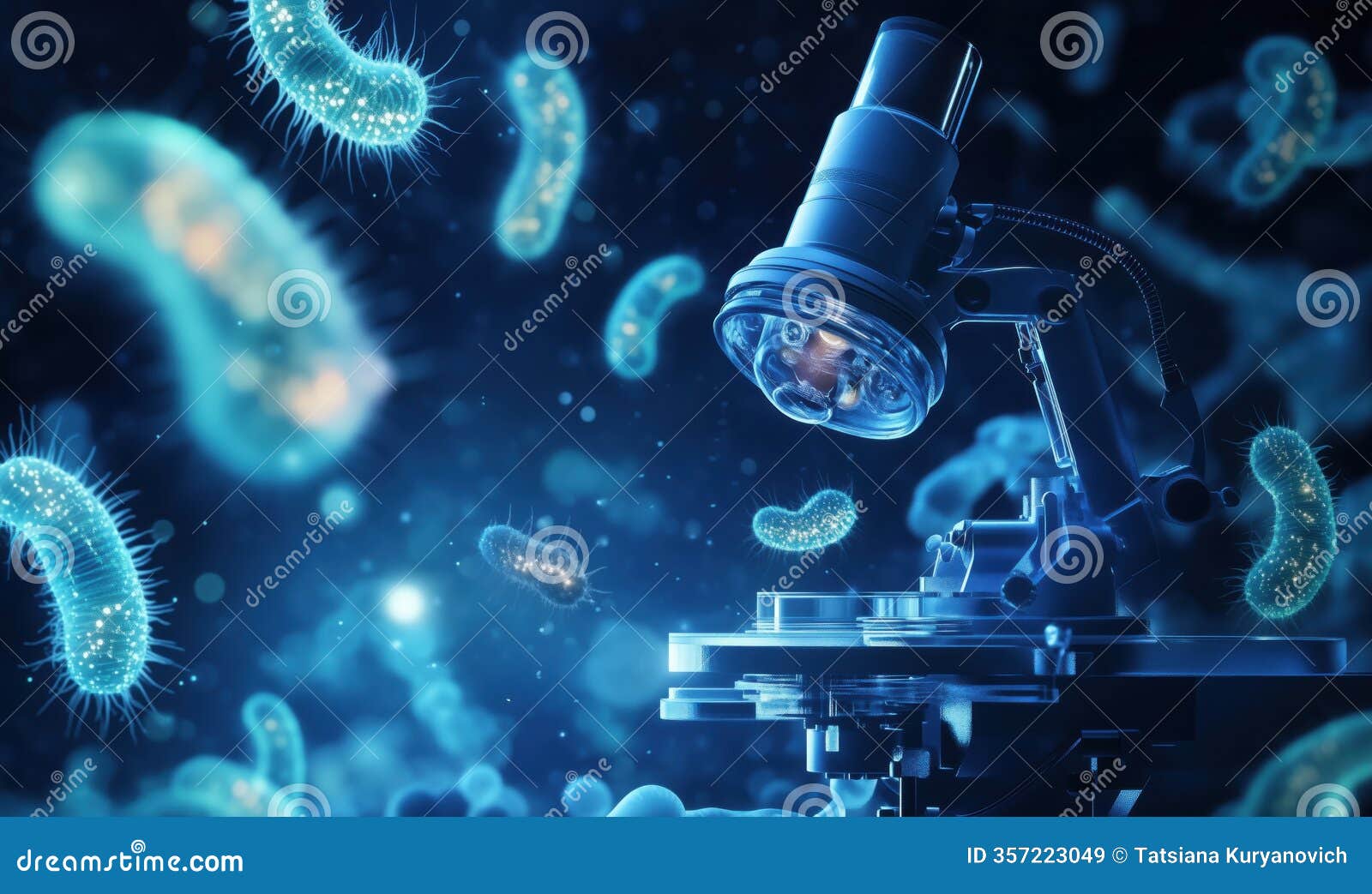 Observing Bacteria Under The Microscope Royalty-Free Stock Photography ...