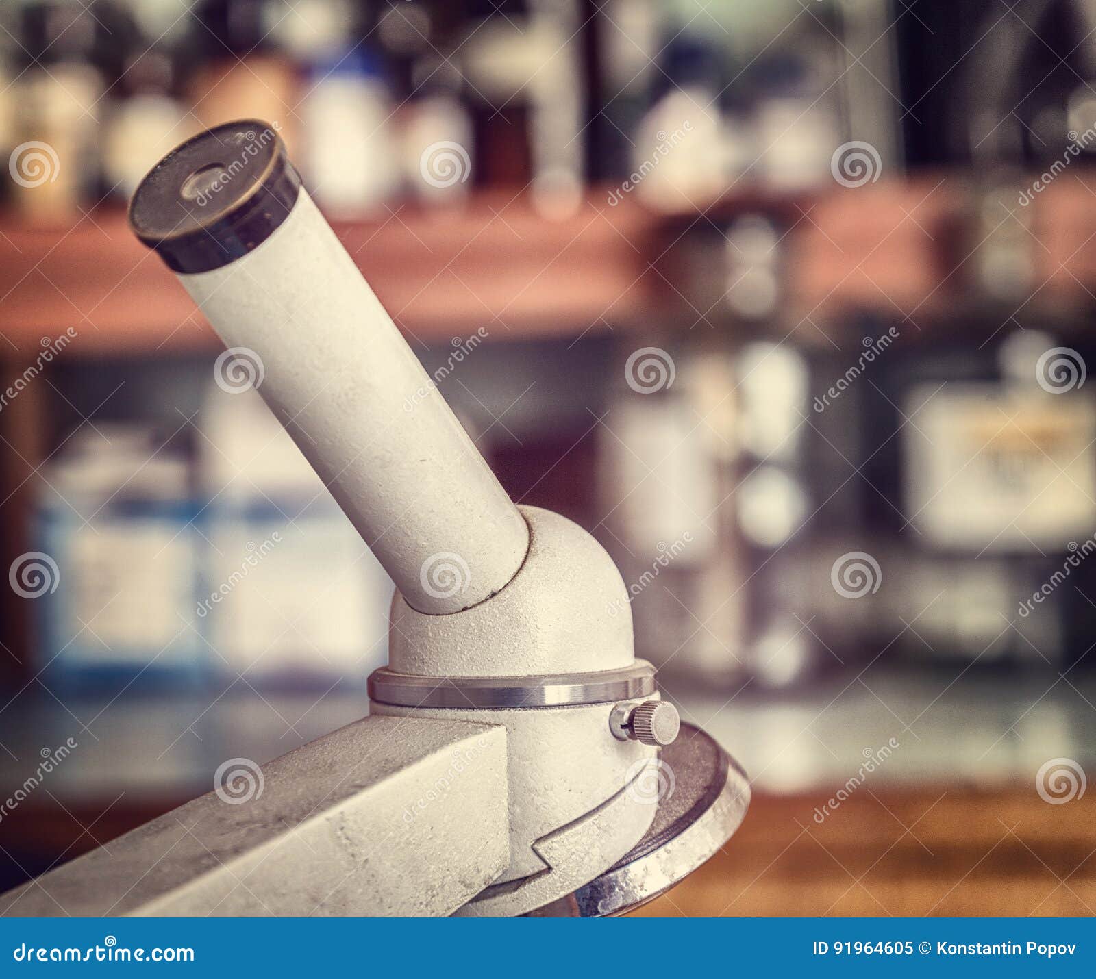 Microscope old. stock image. Image of horizontal, chemistry - 91964605