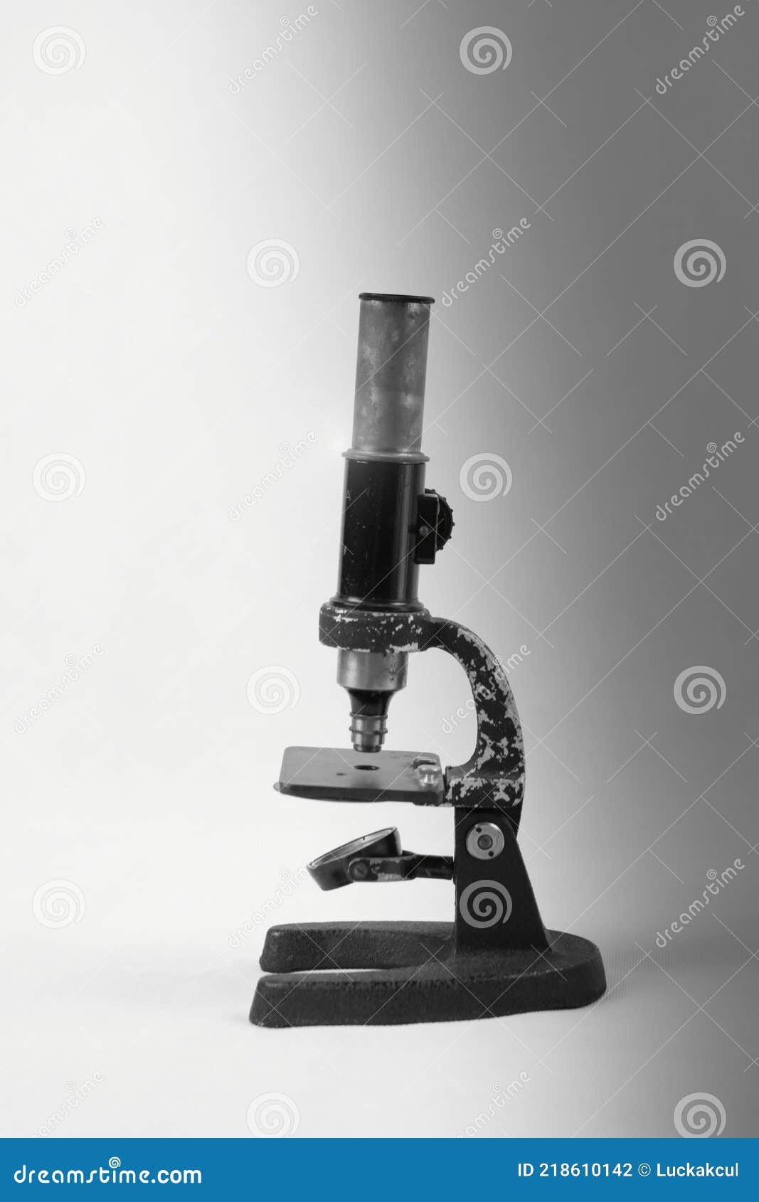 Old Microscope For Inspection And Analysis Of Defects. Royalty-Free ...