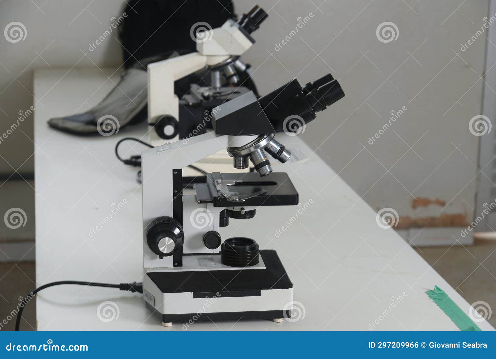 Microscope Optical Instrument At Science Classroom. Back To School ...
