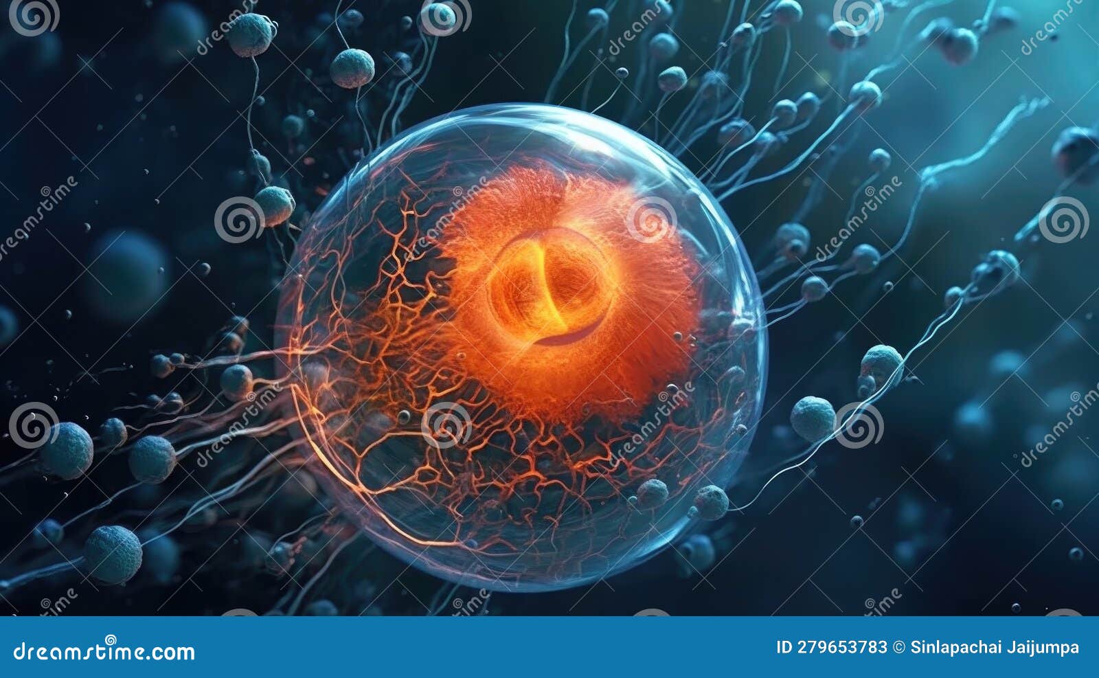 Microscope of Orange Embryo Cell. Stem Cell Research and Treatment ...