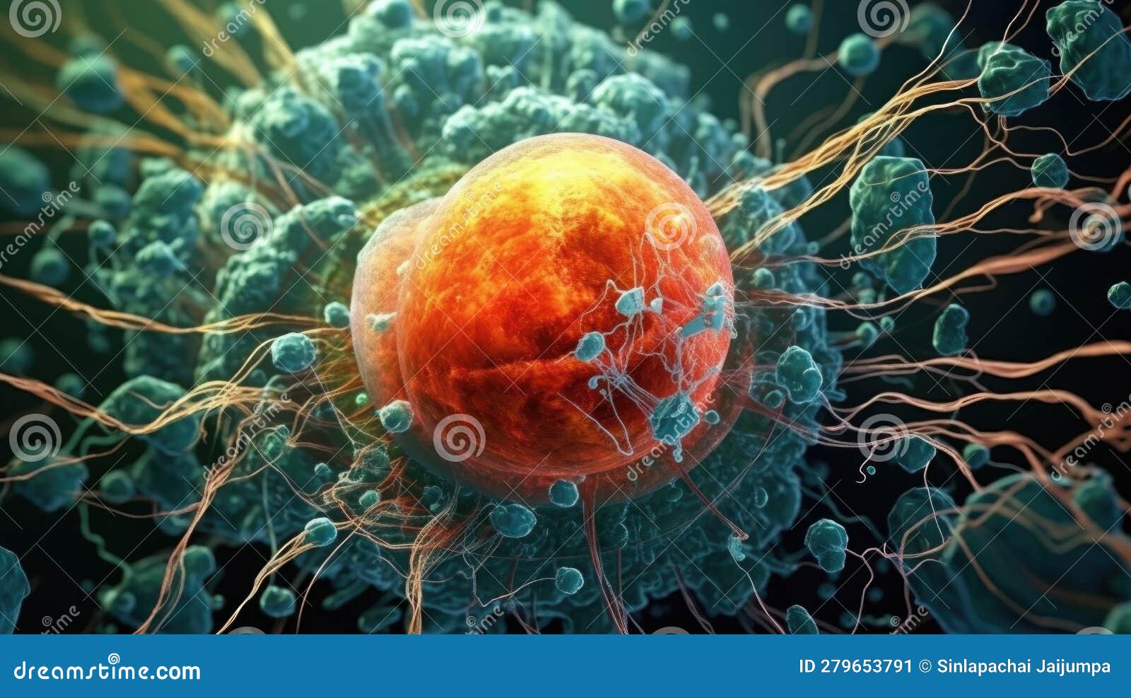 Microscope of Orange Embryo Cell. Stem Cell Research and Treatment ...