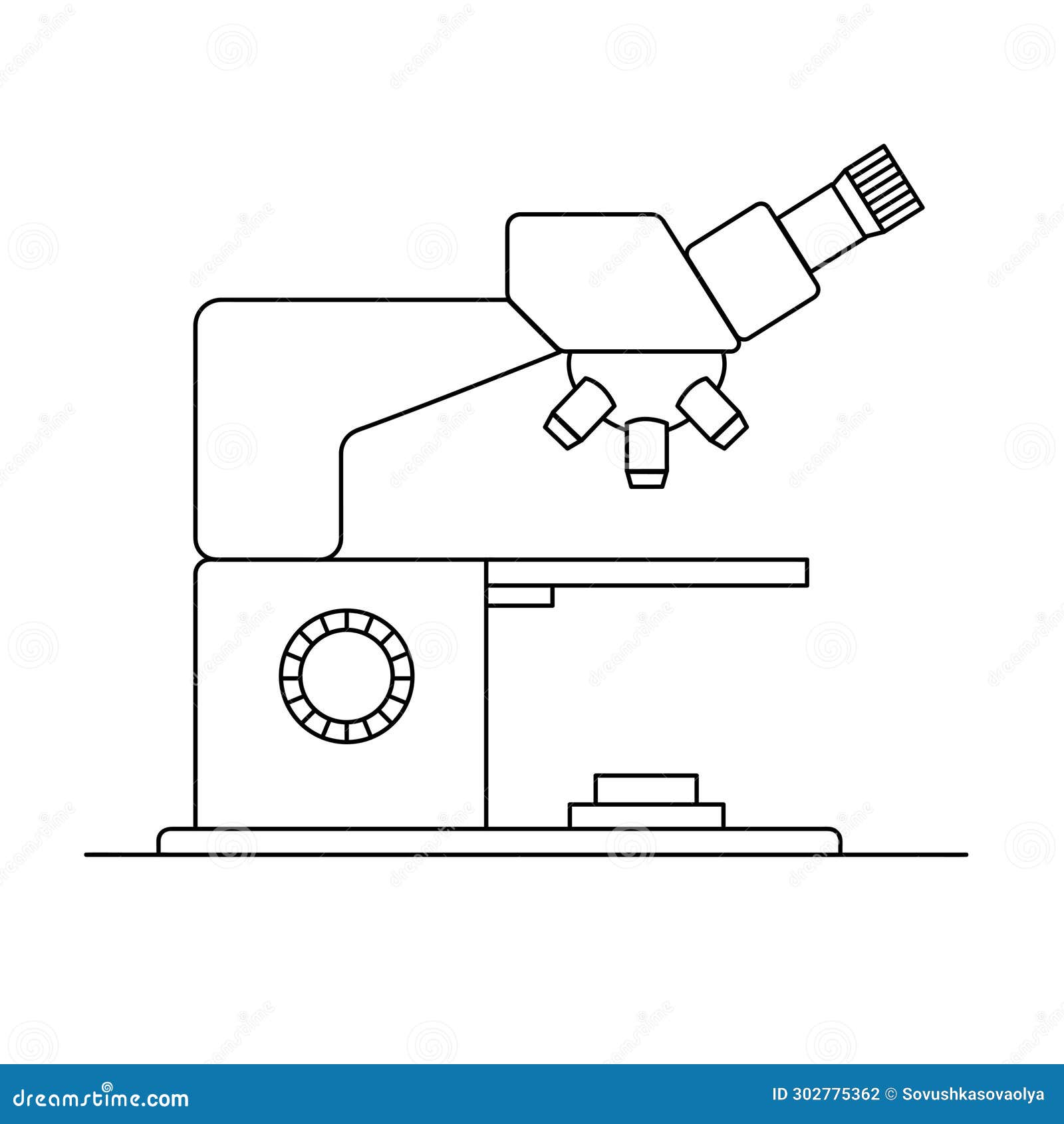 Microscope Outline Icon Isolated on White Stock Photo - Image of ...