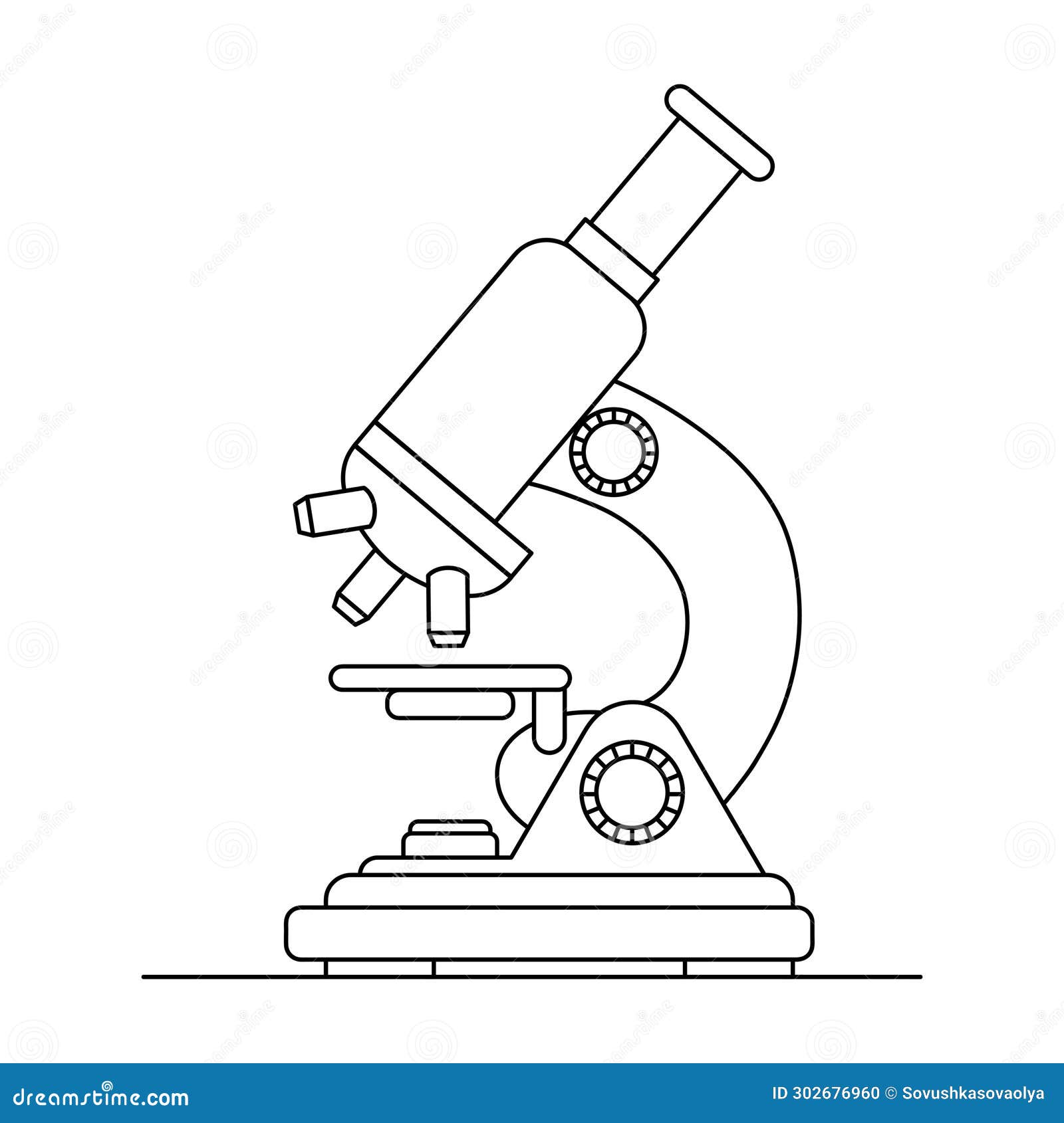 Microscope Outline Icon Cartoon Vector | CartoonDealer.com #120970159