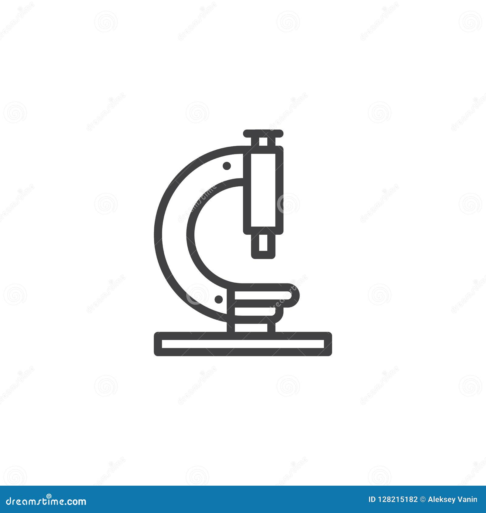 Microscope outline icon stock vector. Illustration of linear - 128215182