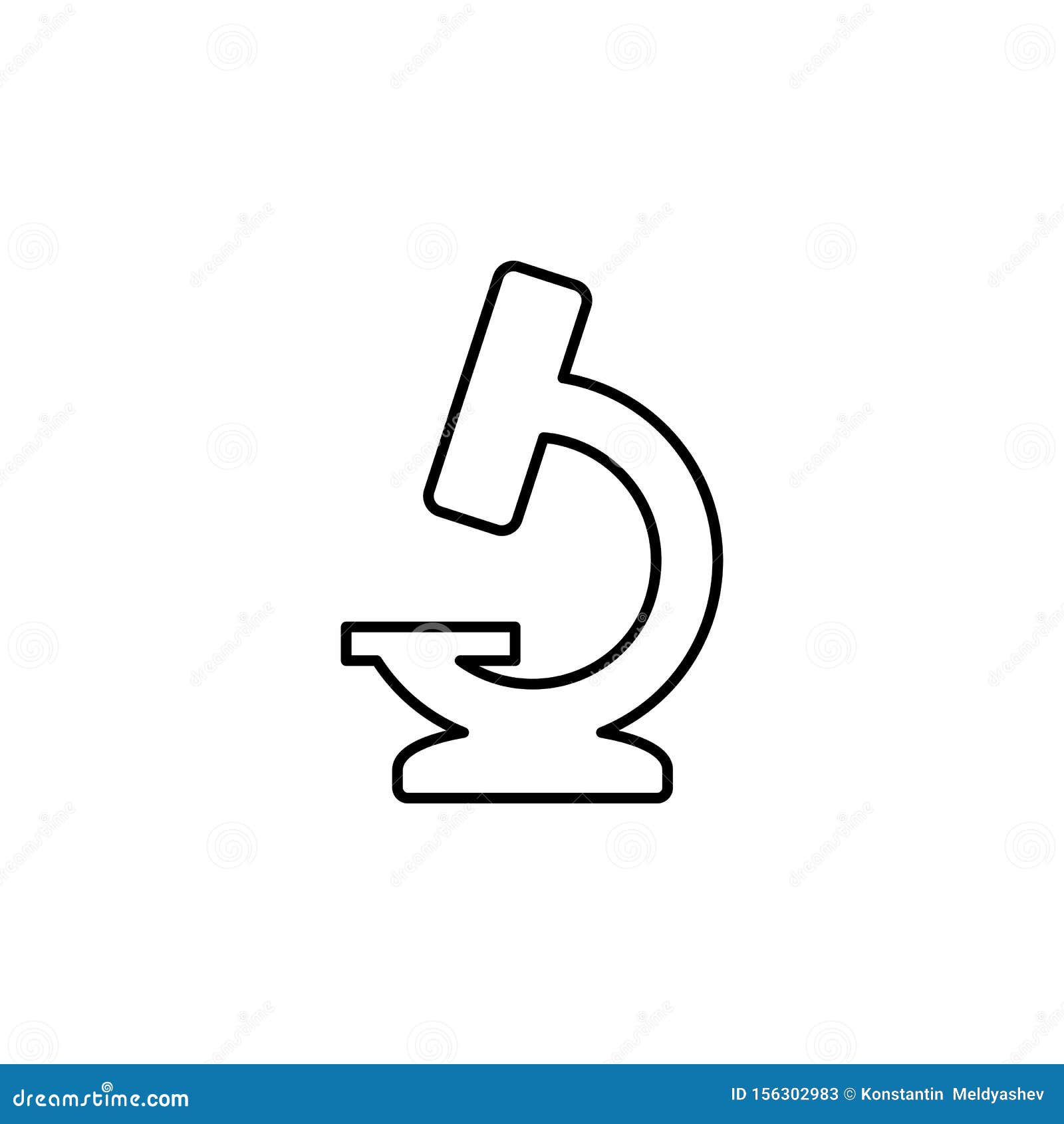 Microscope Outline Icon. Simple Vector for UI and UX, Website or Mobile ...