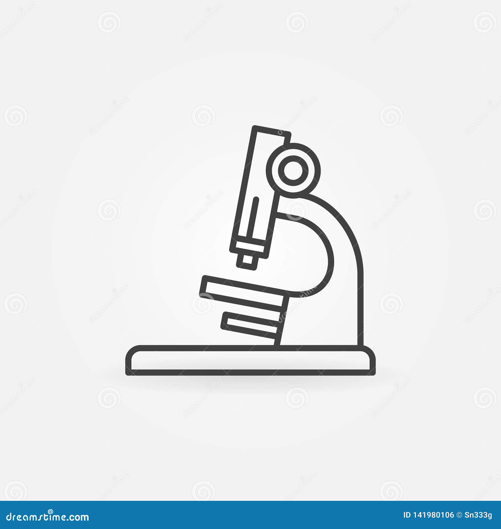 Microscope Outline Icon. Vector Chemistry Concept Symbol Stock Vector ...