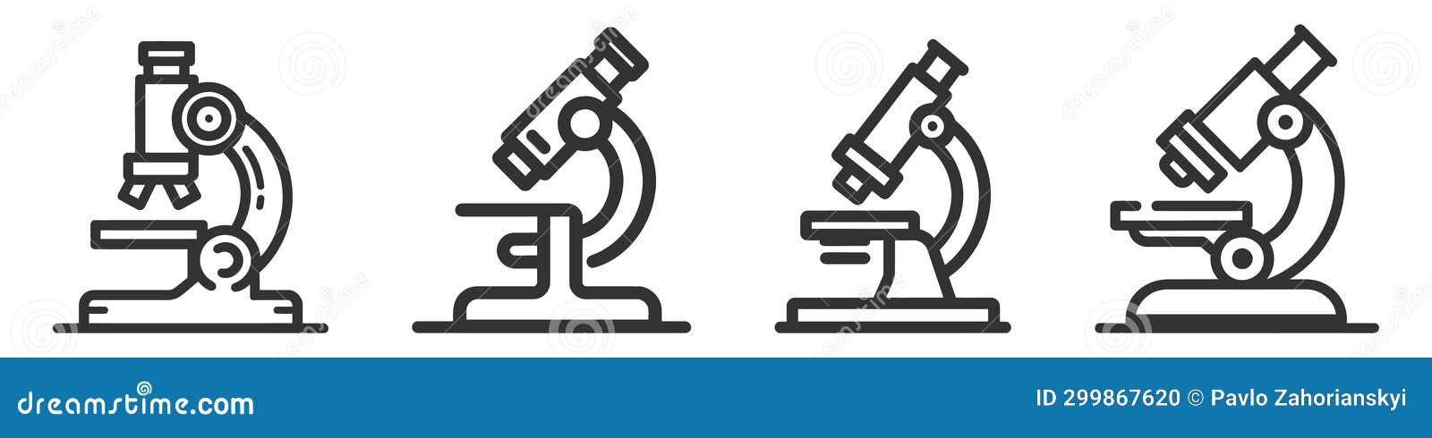 Microscope Outline Vector Editable Stroke Icon Set, Pack, Collection ...