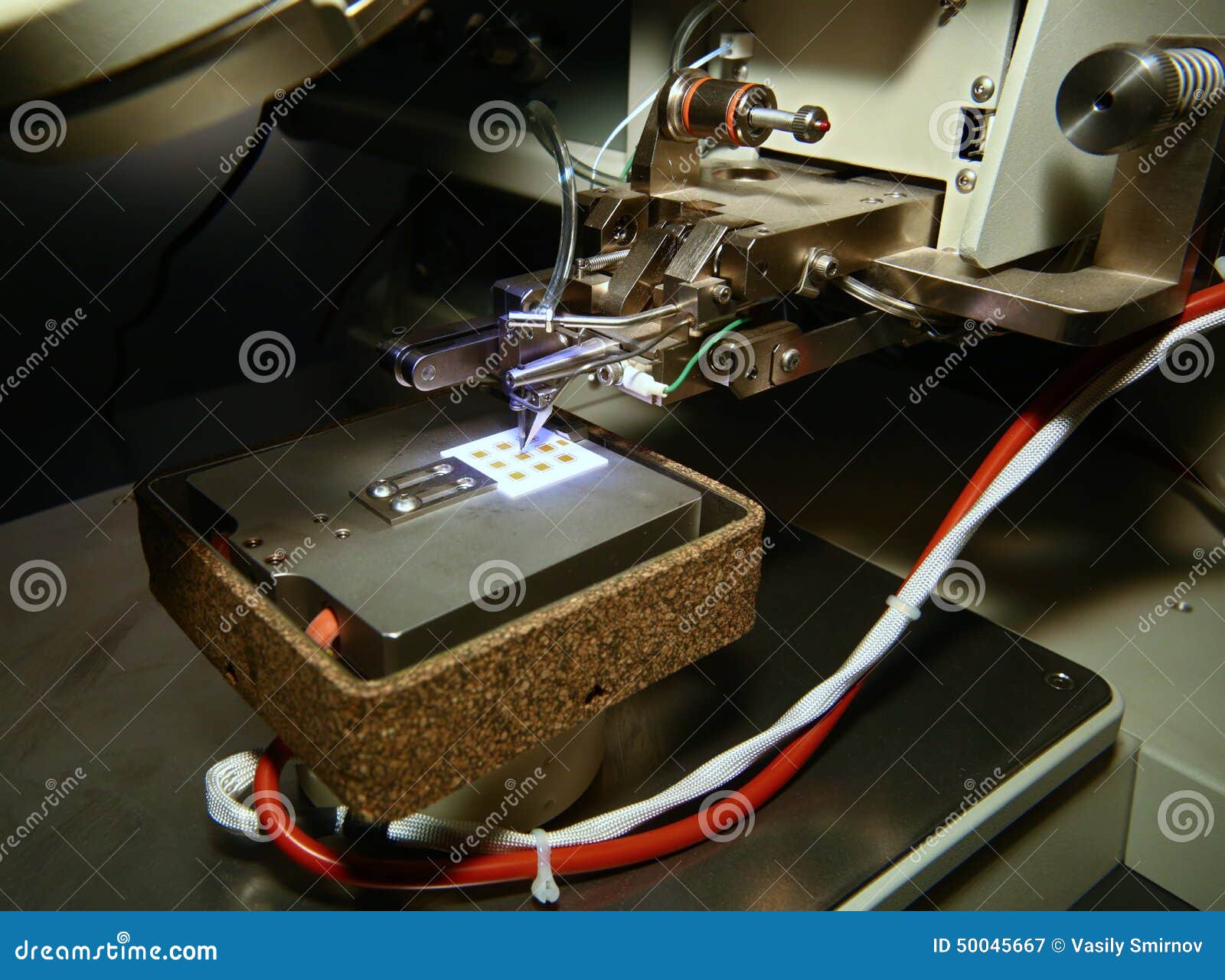 Microscope and PCB stock image. Image of laboratory, electrical - 50045667