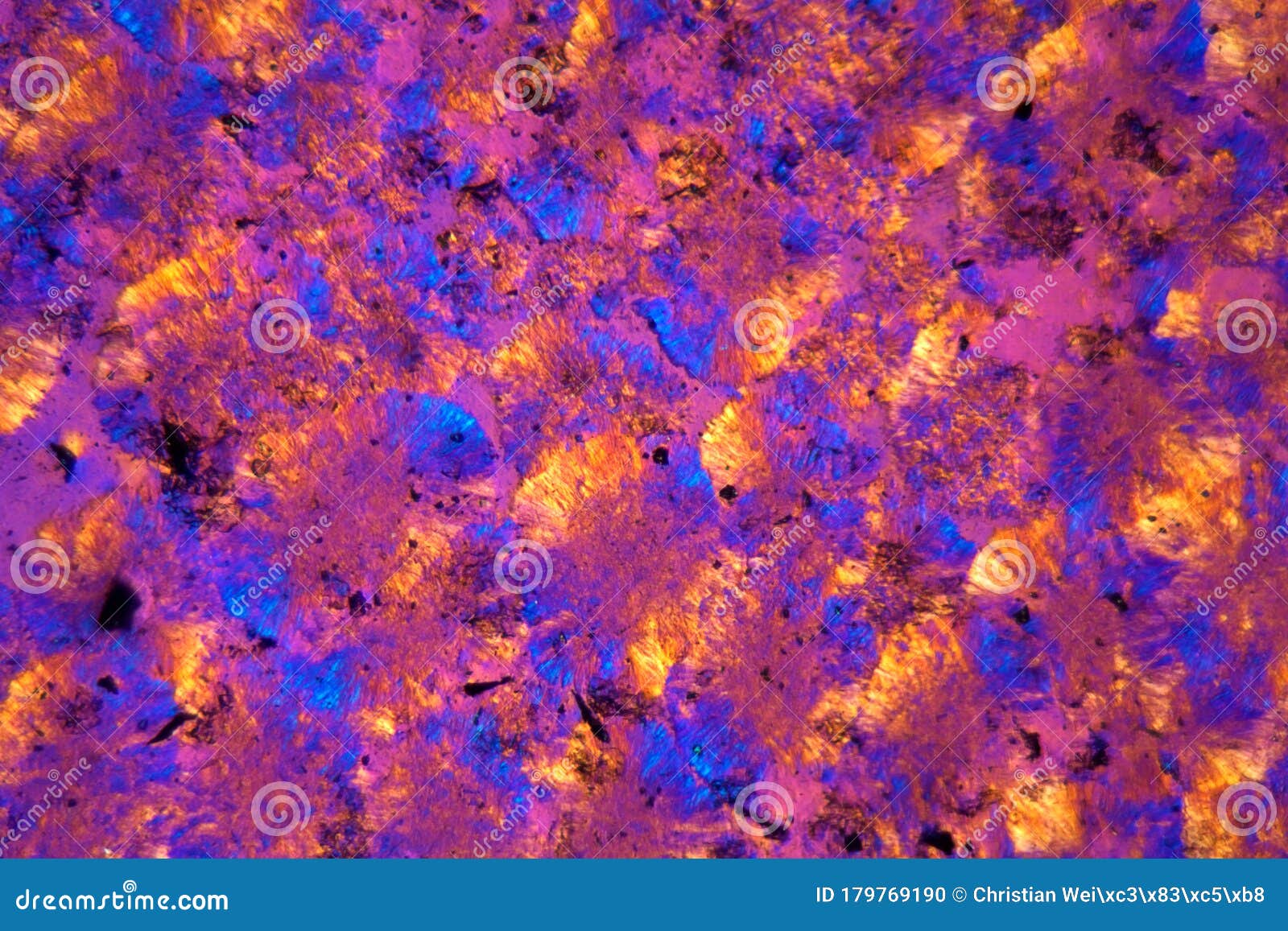 Petrographic Thin Section Of The Meteorite NWA 6870 Under The ...