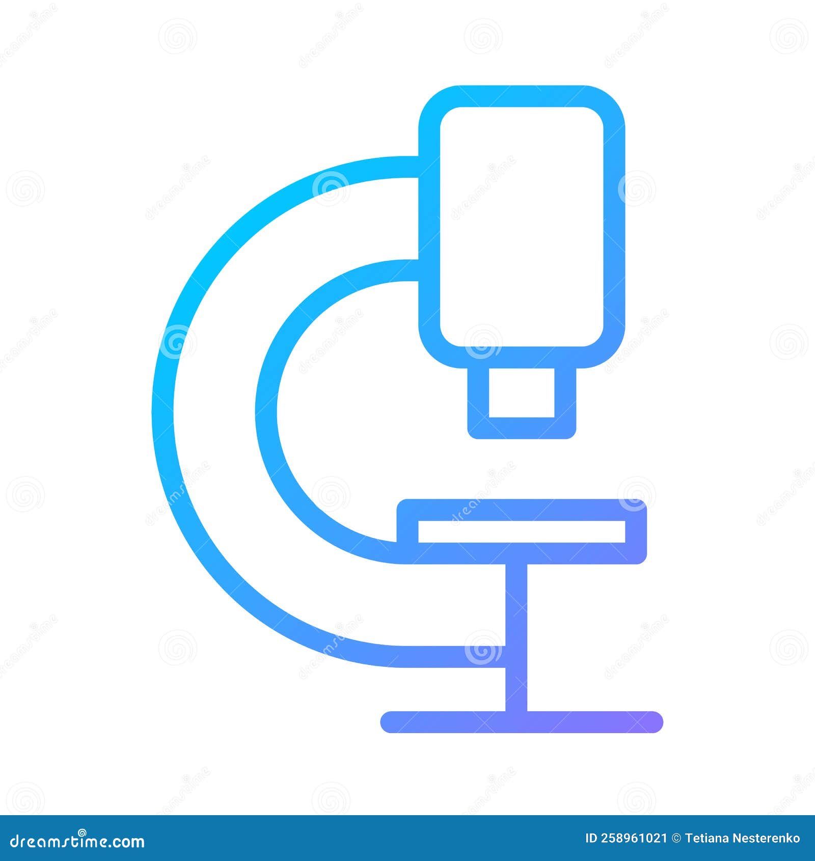 Microscope Pixel Perfect Gradient Linear Vector Icon Stock Vector - Illustration of optical ...
