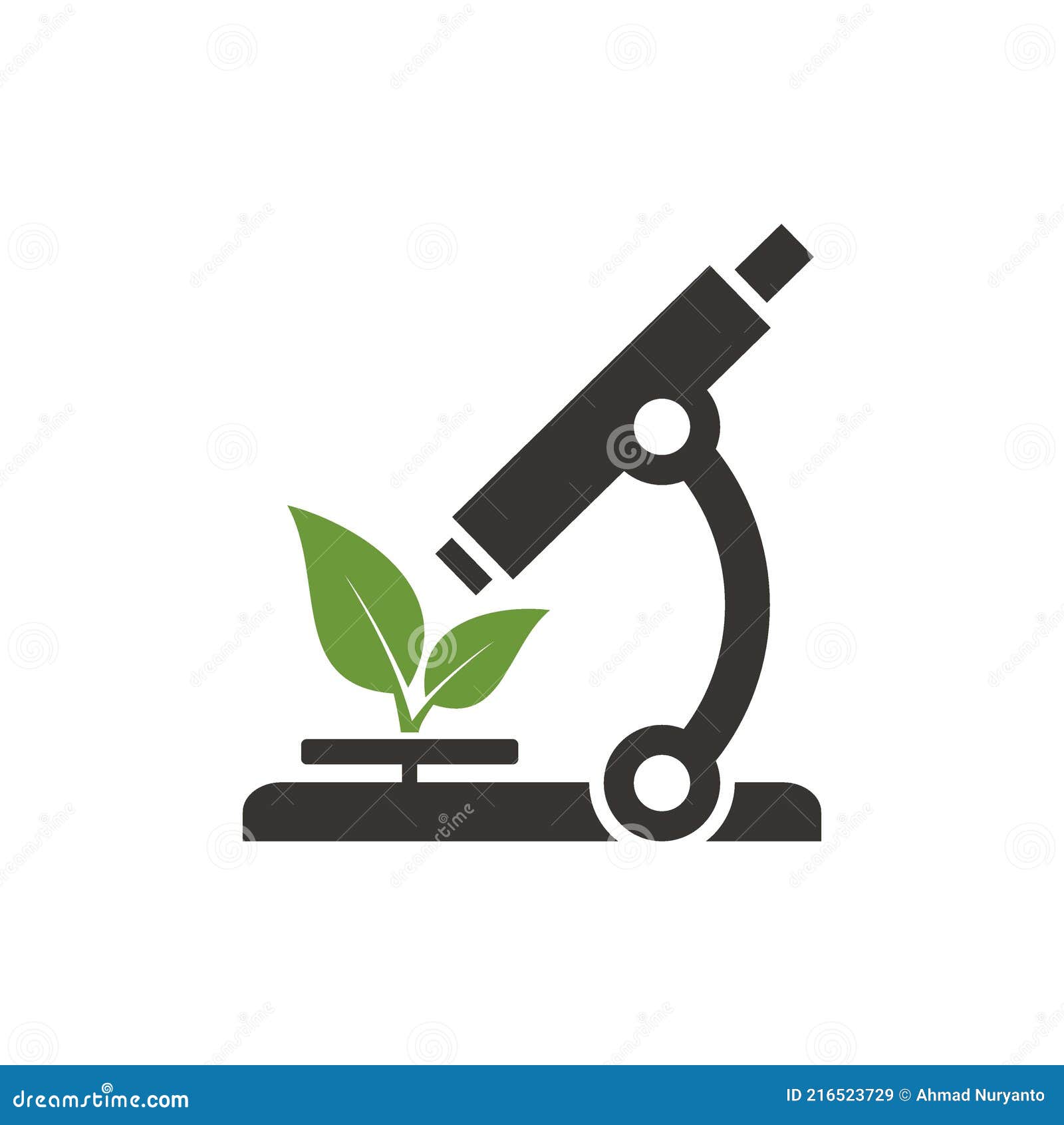 Microscope and plant stock vector. Illustration of ...