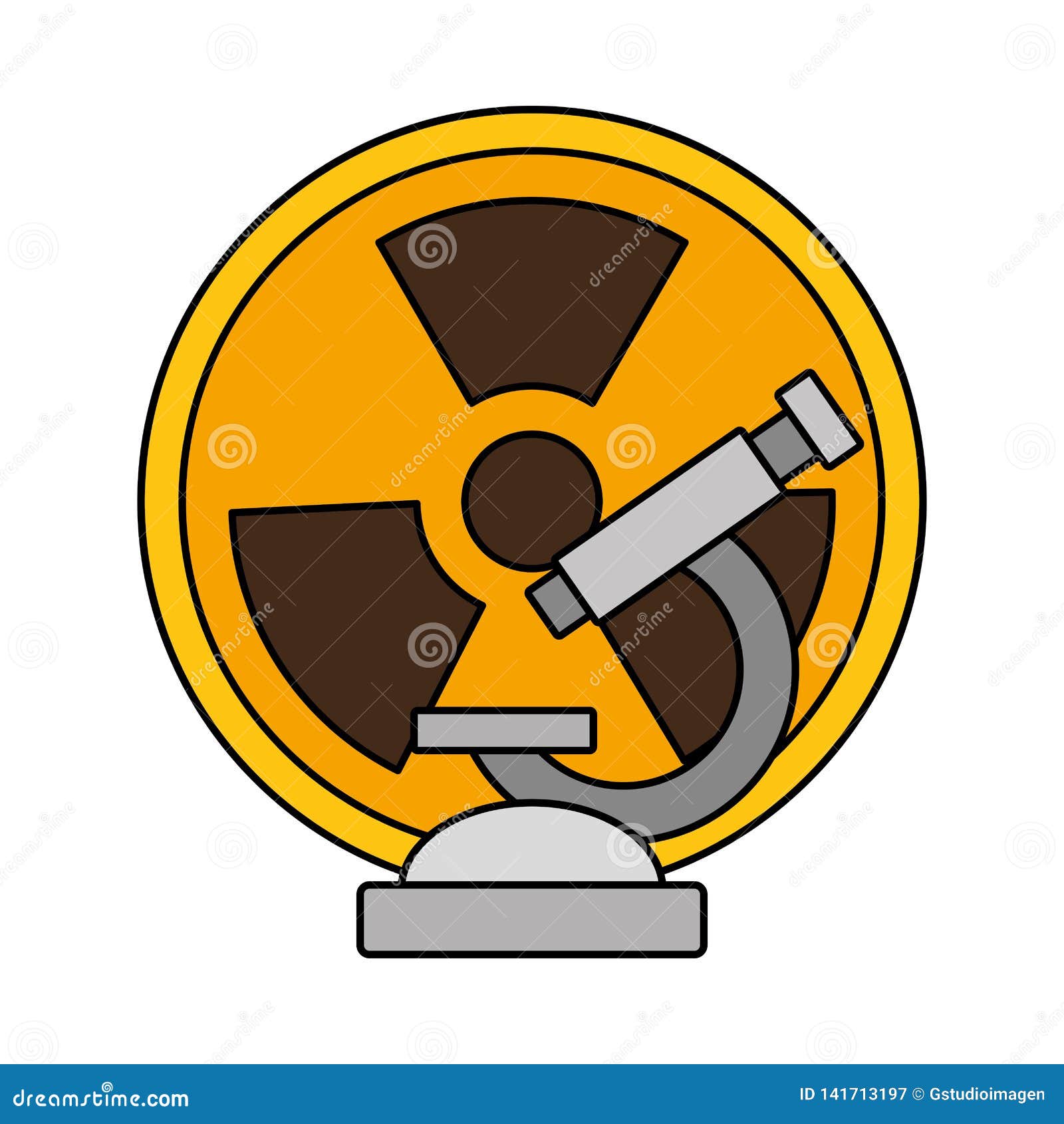Microscope Radiation Science Stock Vector - Illustration of science ...