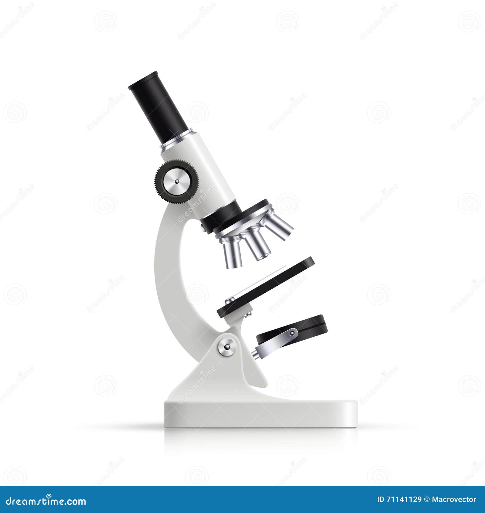 Microscope Realistic Image Single Object Stock Vector - Illustration of ...