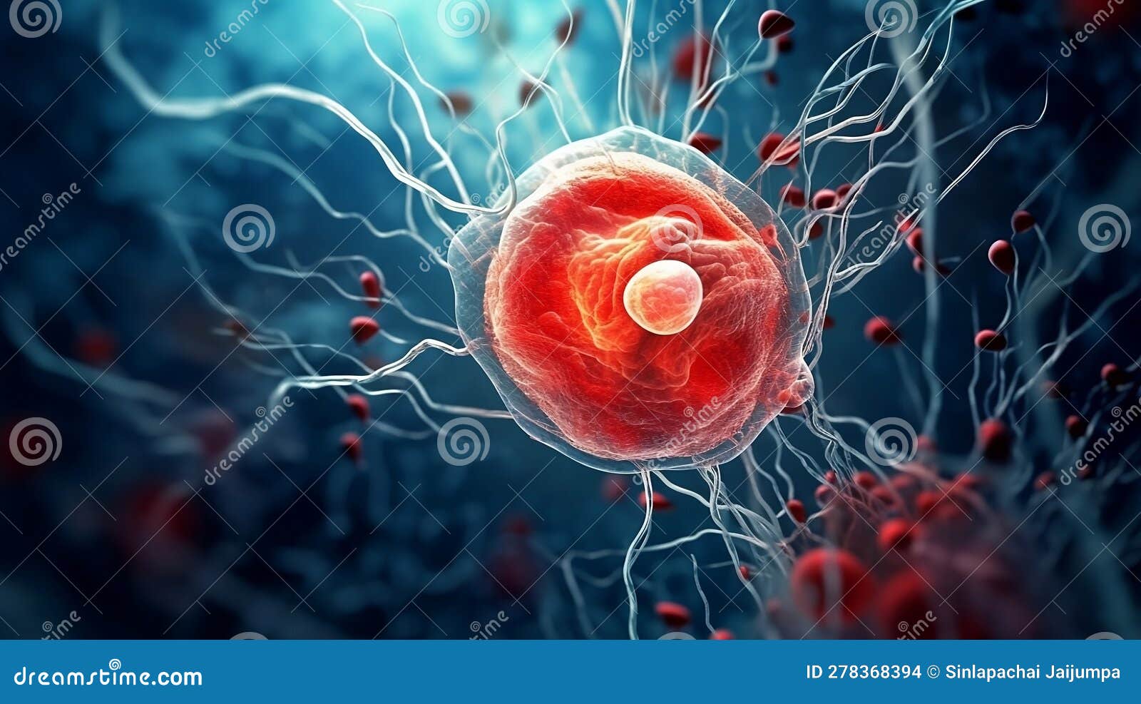 Microscope of Red Embryo Cell. Stem Cell Research and Treatment ...