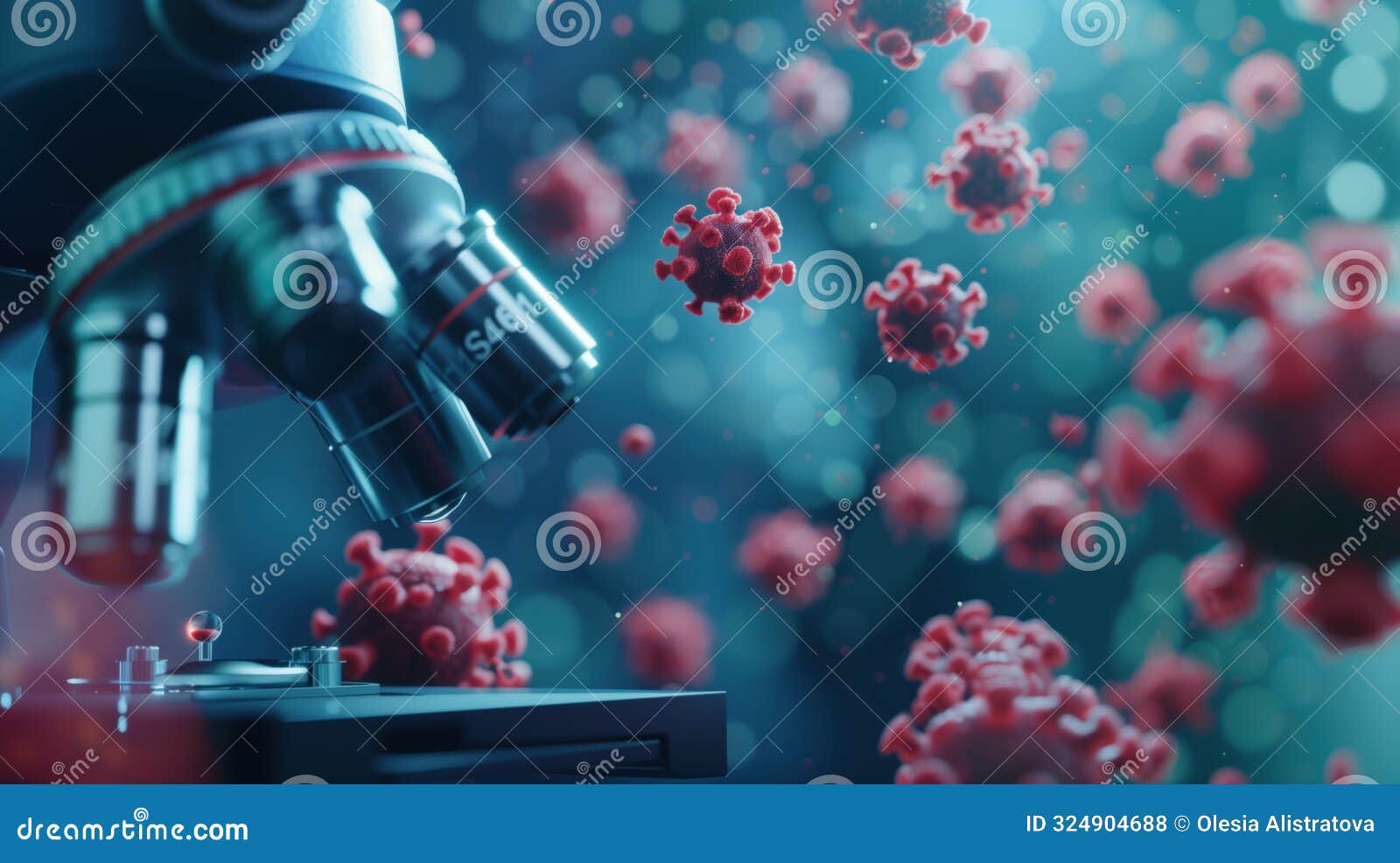 3d Rendering, Science Fiction Background Of Glowing Particles With ...