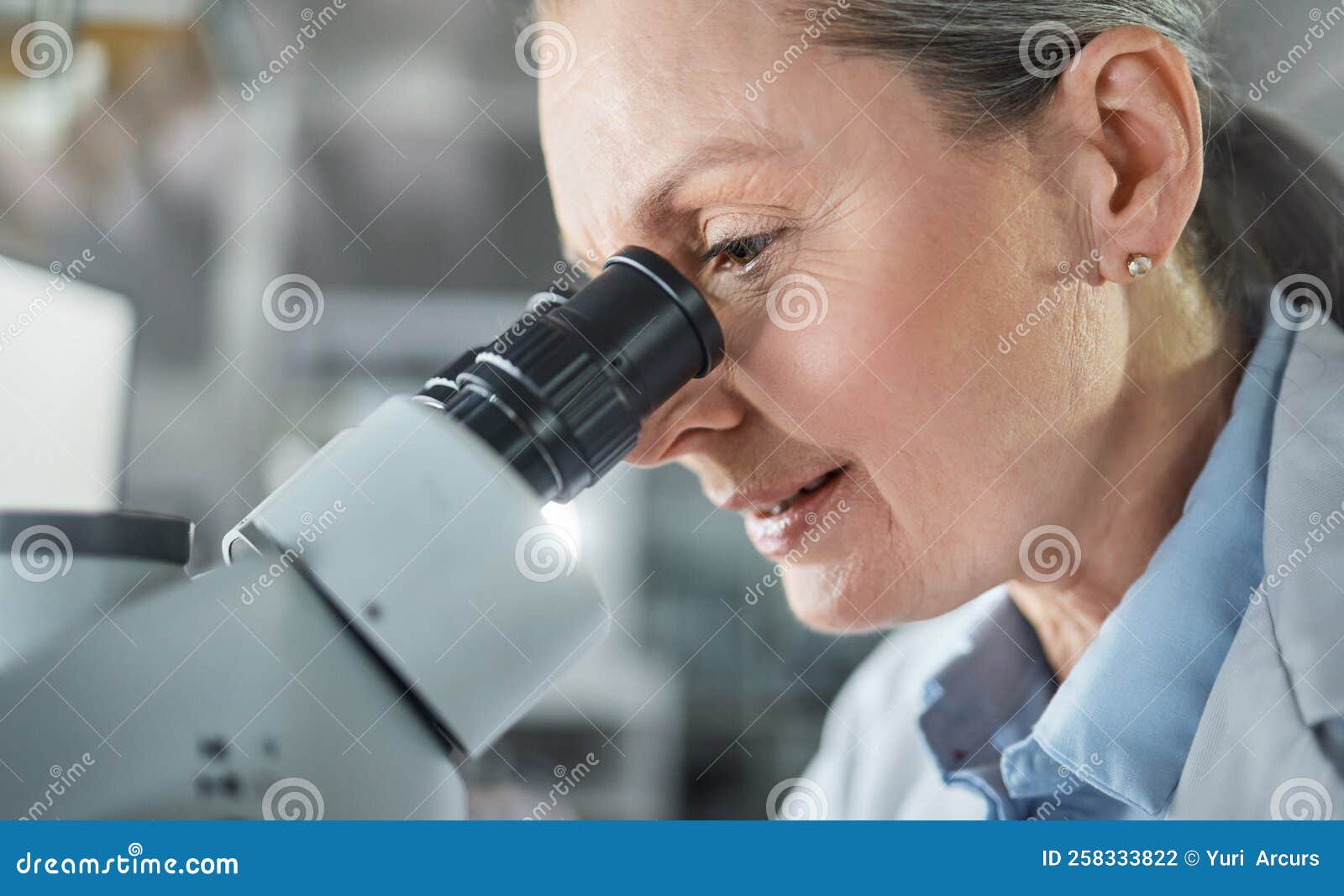 Microscope Research, Lab Science and Scientist Working on Future ...