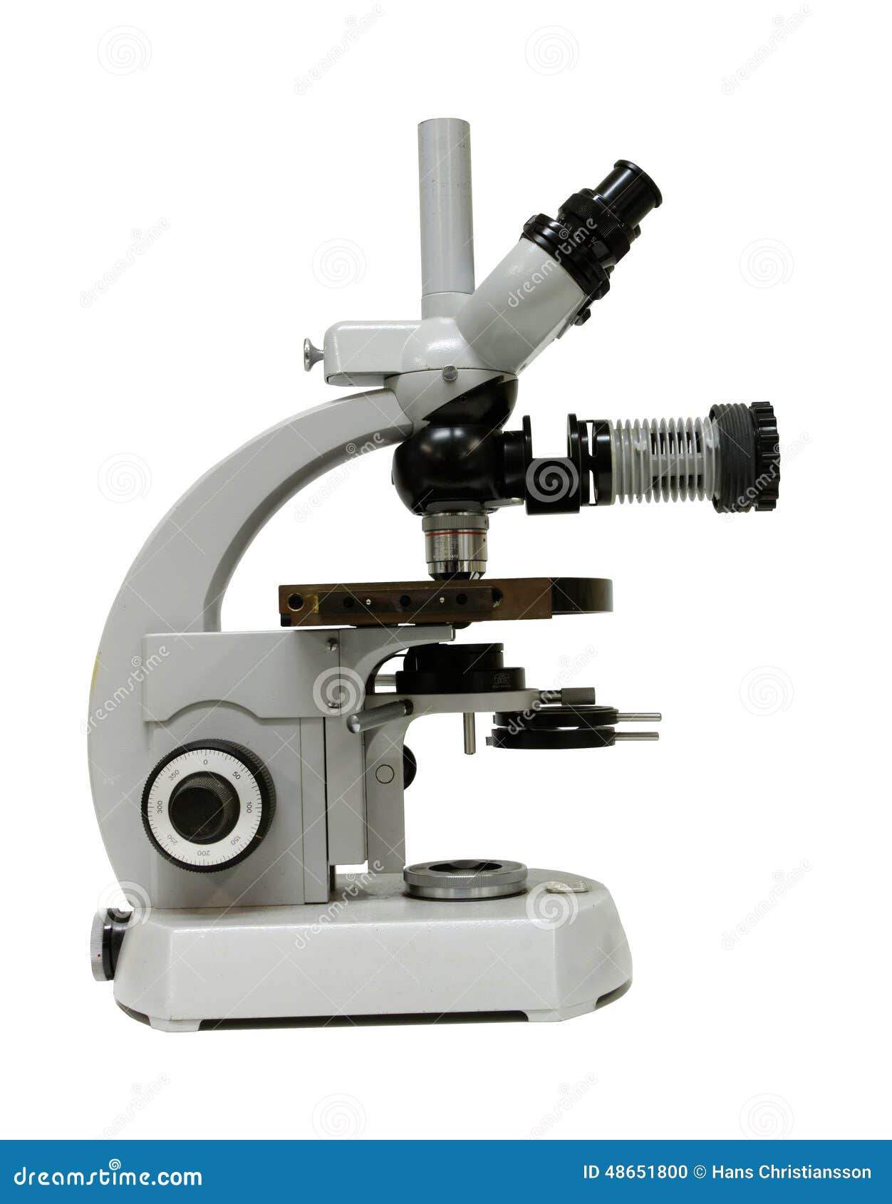 Microscope, Retro Style, Side View Stock Photo - Image of research ...