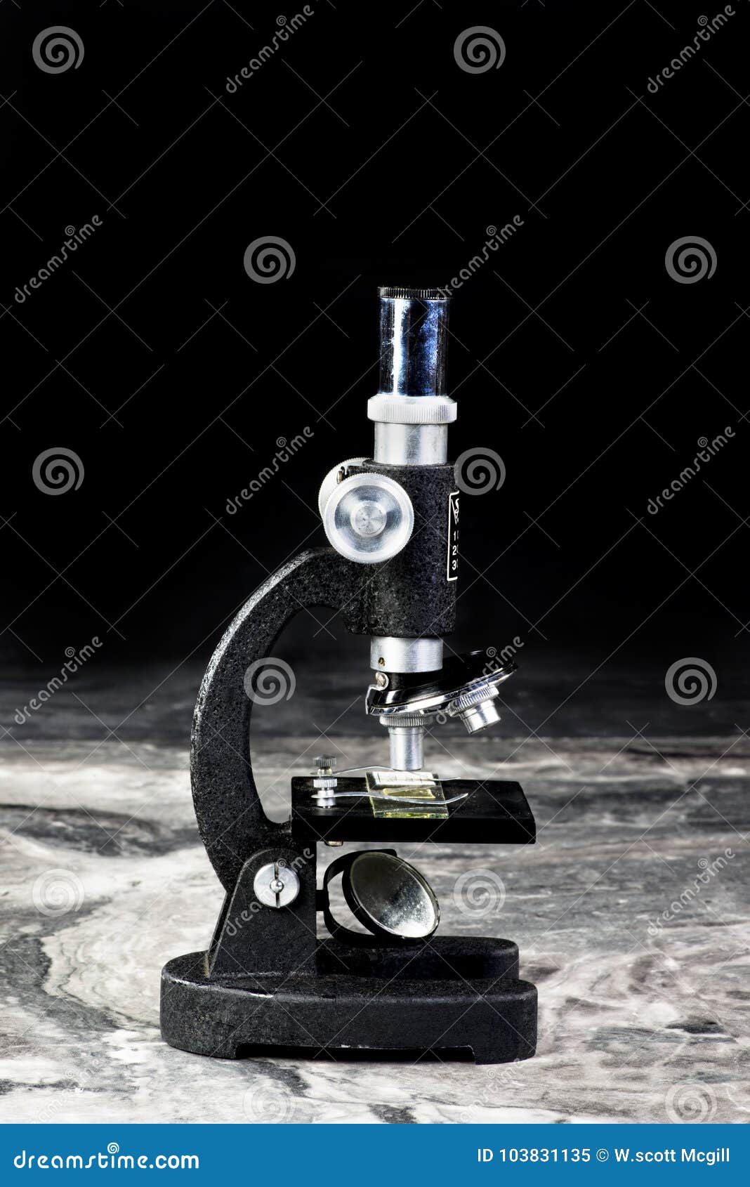 Microscope with Room for Your Type. Stock Image - Image of medicals ...