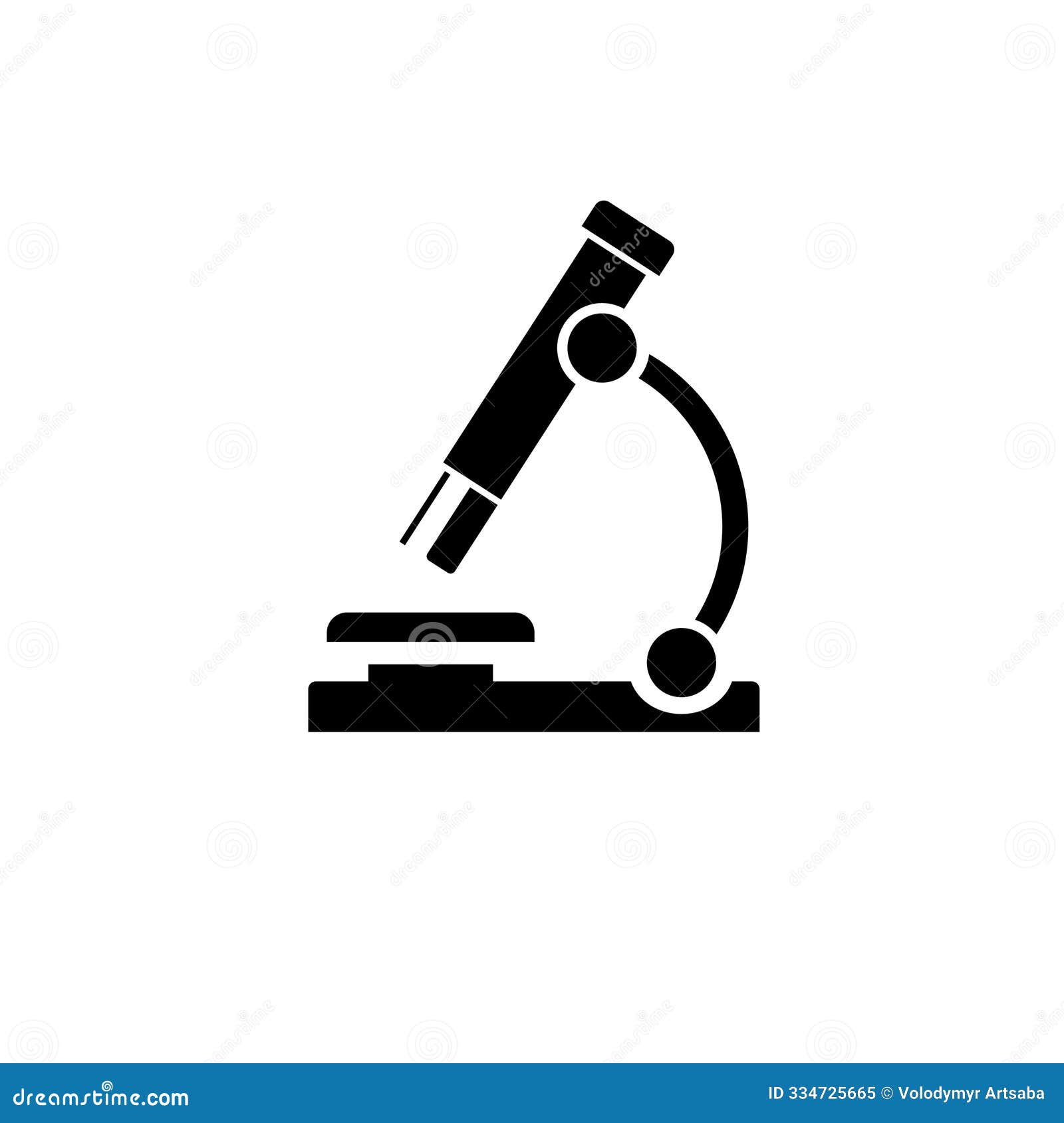Microscope, Science, Biology Solid Flat Vector Icon Isolated on White ...