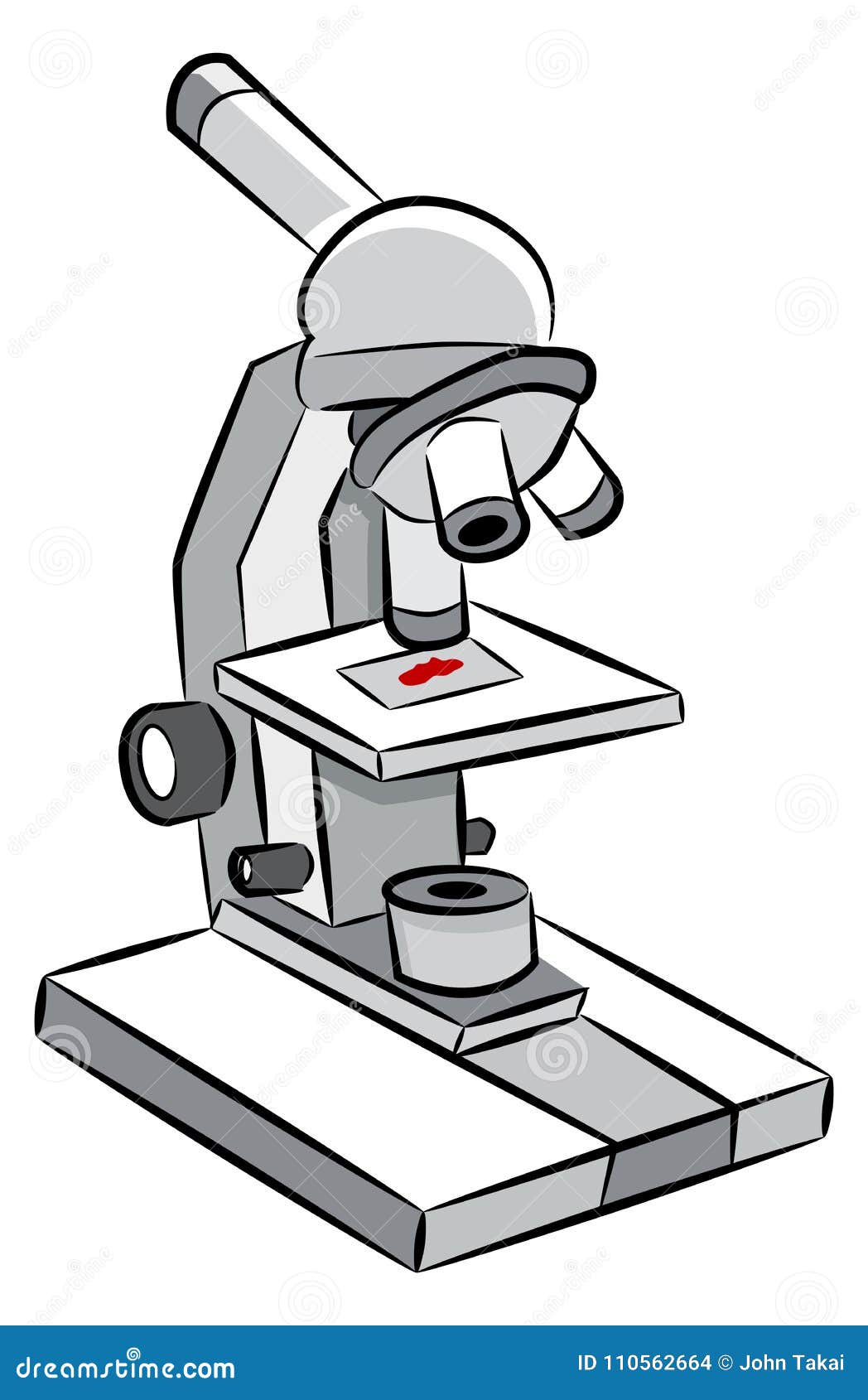Microscope Science Device Drawing Medical Symbol Stock Vector ...