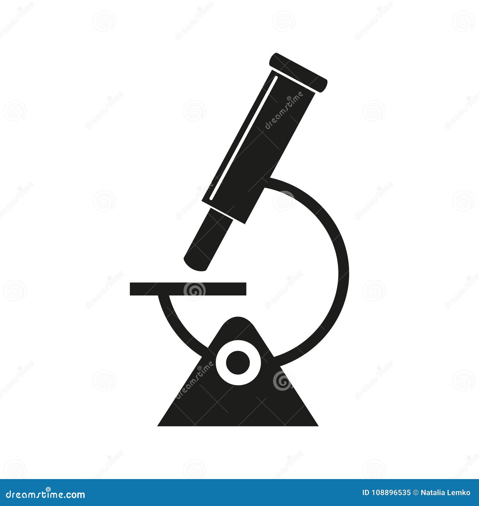 Microscope science icon stock vector. Illustration of element - 108896535
