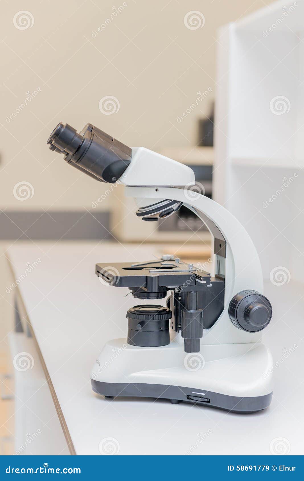 Microscope in the Science Laboratory Stock Image - Image of genetic ...