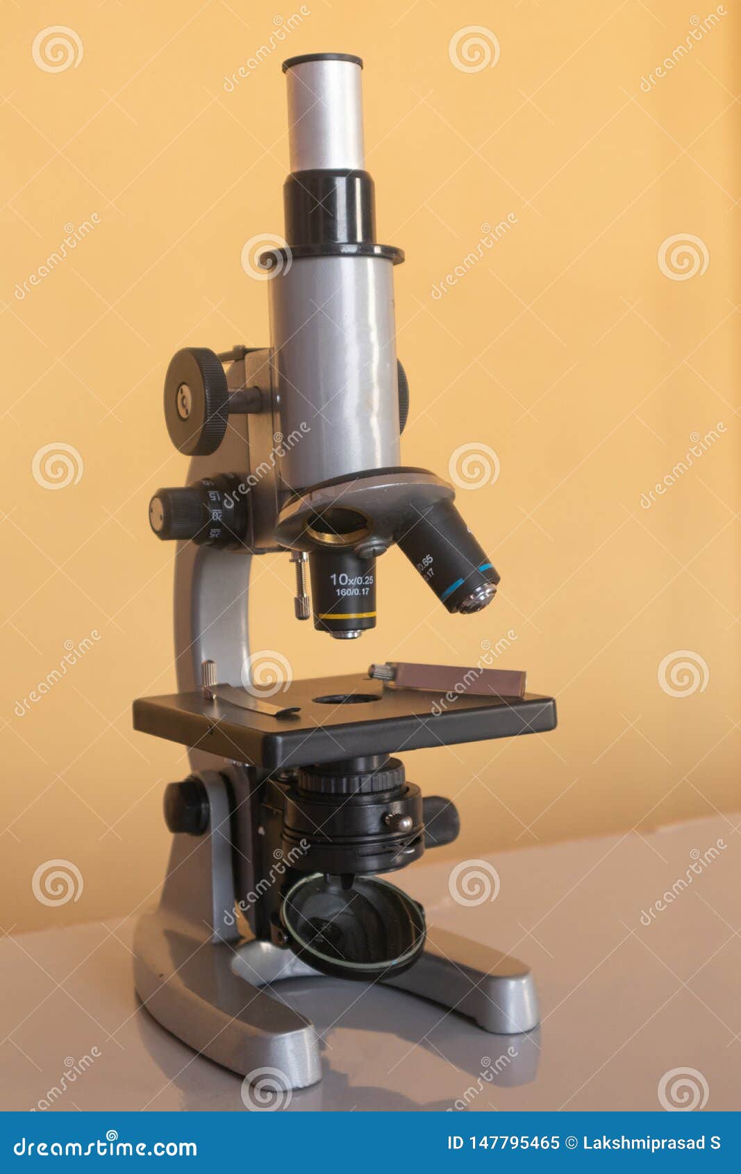 Microscope at Science Laboratory in the College Stock Image - Image of ...