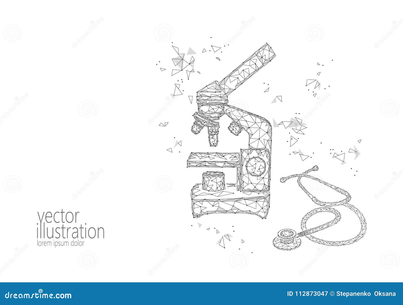 Microscope Science Device Drawing Medical Symbol Vector Illustration ...