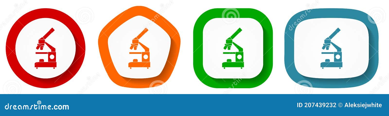 Microscope And Circle Logo Design Vector Illustration | CartoonDealer ...