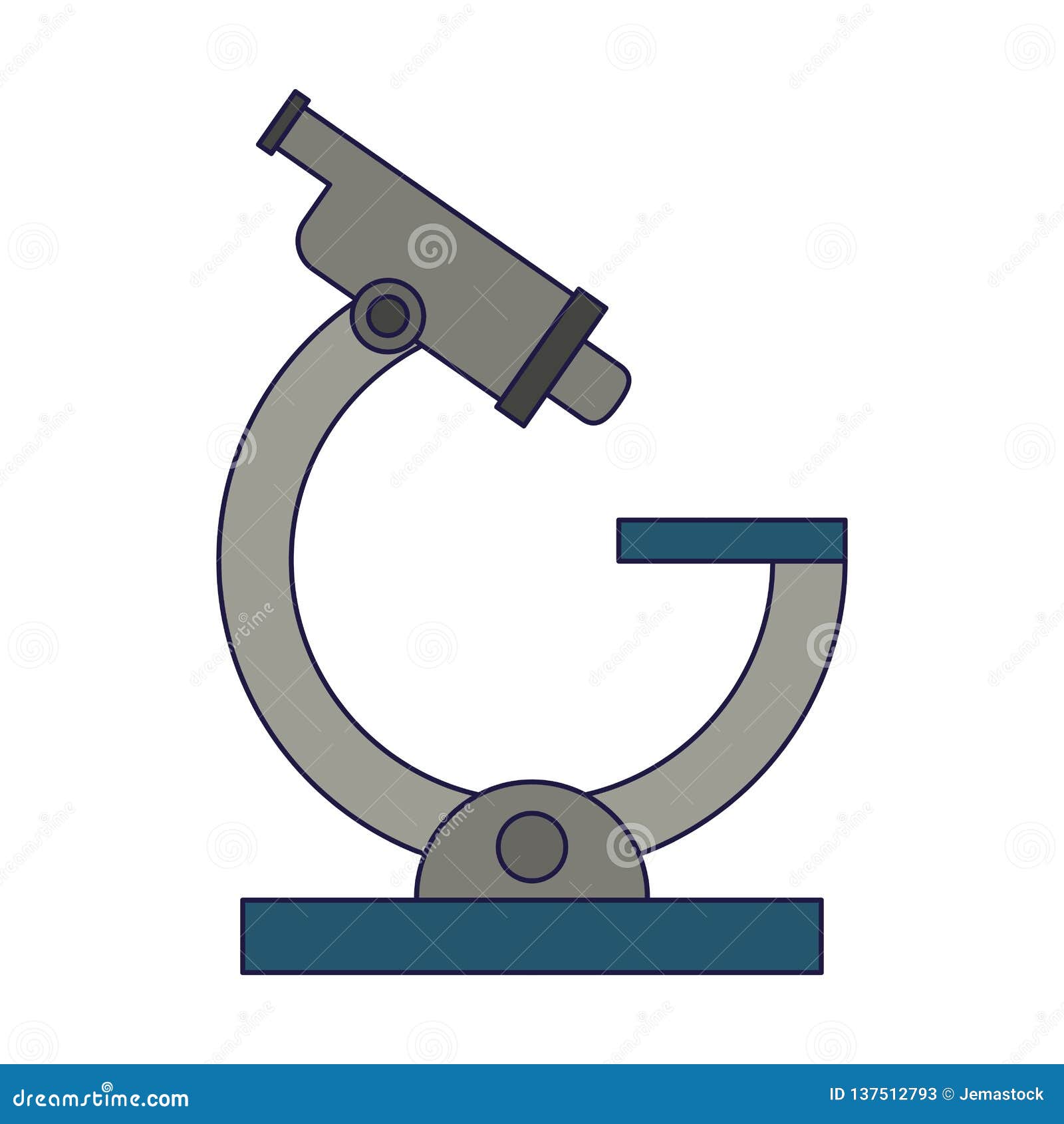 Microscope Science Symbol Isolated Stock Vector - Illustration of lens ...