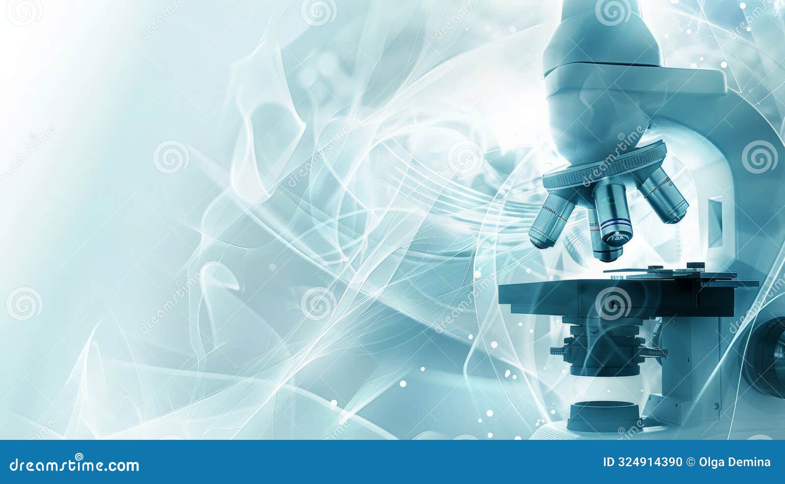 Microscope with Scientific Background and Abstract Light Patterns ...