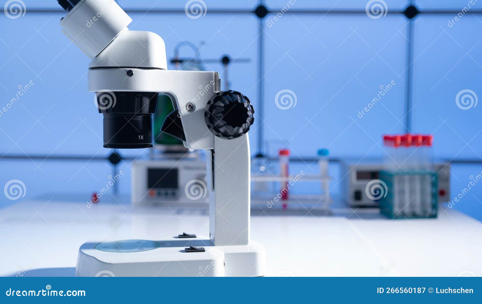 Microscope in a Scientific Microbiology Laboratory of a Medical Clinic ...