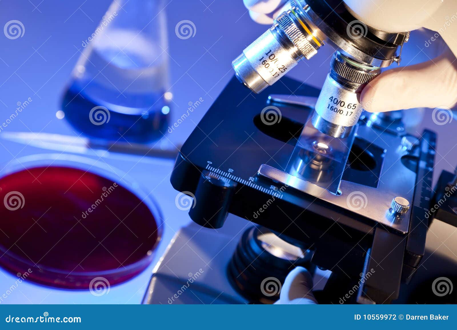 Microscope in a Scientific Research Laboratory Stock Photo - Image of ...